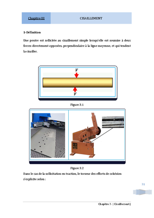 Chapitre 2 traction et compression - 18 1-Traction Simple Une poutre ...