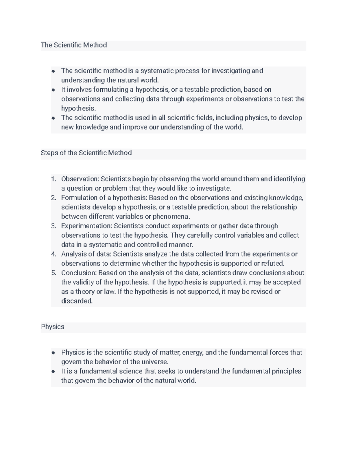 Scientific Method - The Scientific Method The scientific method is a ...