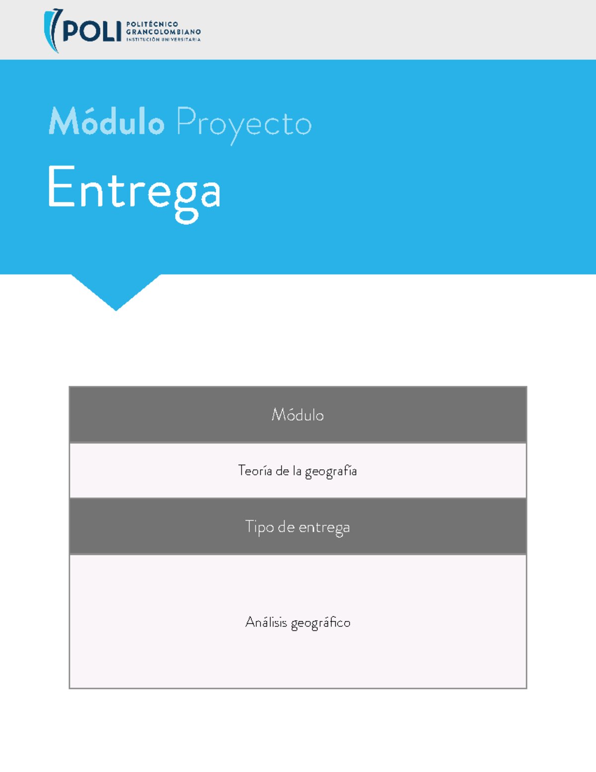 Análisis geográfico - actividad - Entrega Módulo Proyecto Módulo Teoría ...