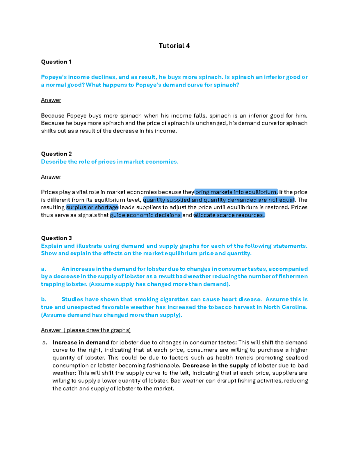 Tutorial 4 Answers 4d1d3ea91998 de258ce0ced455d75314 - Tutorial 4 Question 1 Popeye’s income ...