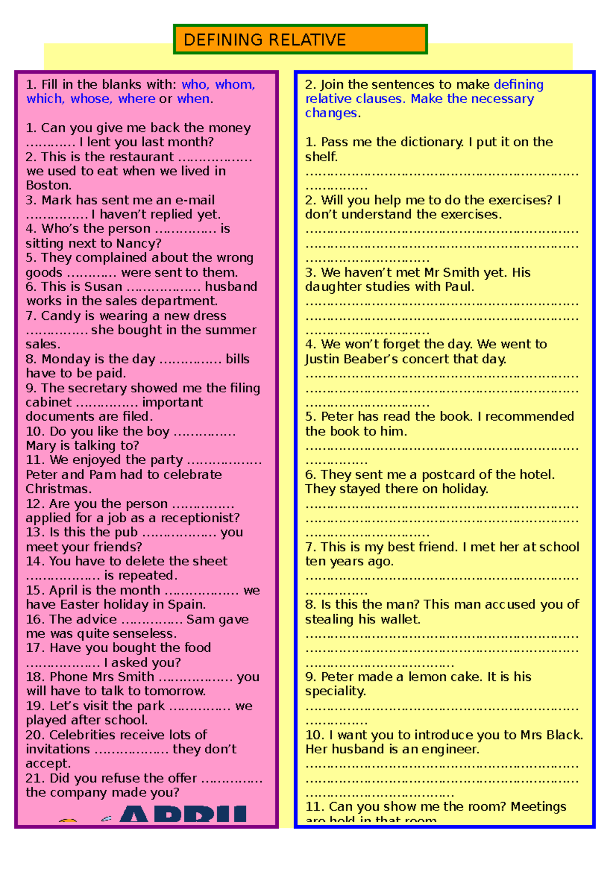 BOP562022 Dcdcd DEFINING RELATIVE Fill In The Blanks With Who