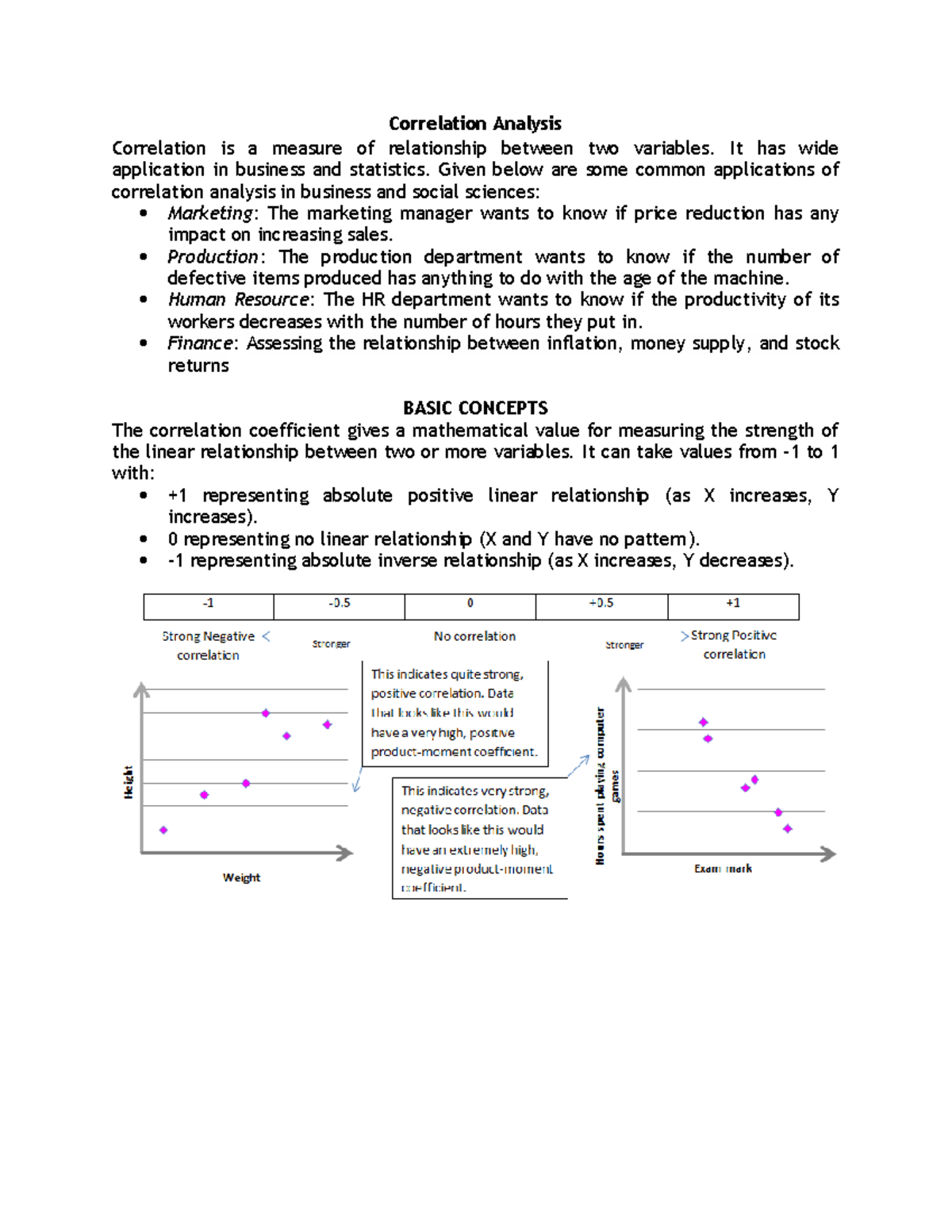 Lecture 3 - Correlation Analysis Correlation is a measure of ...
