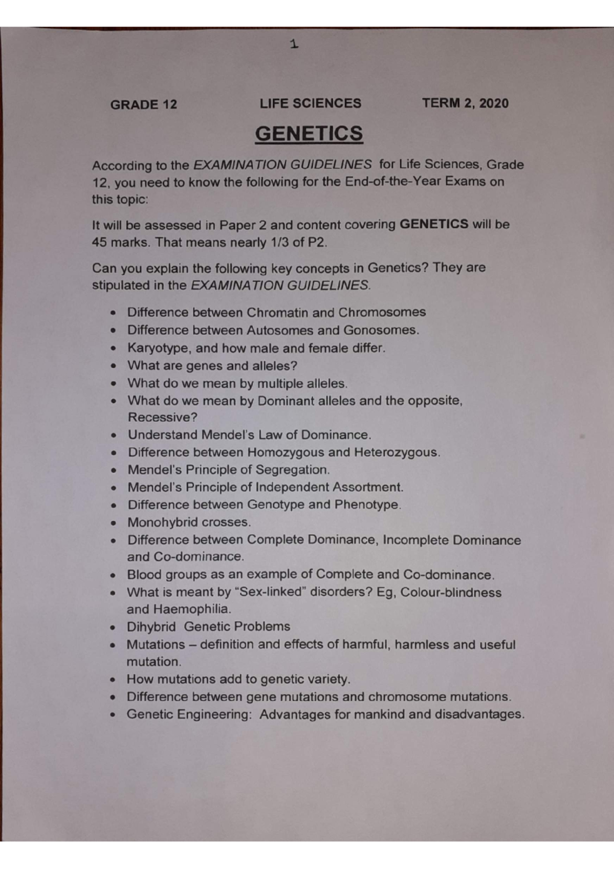 Life-Sciences-notes - Notes - SCI200 - Studocu