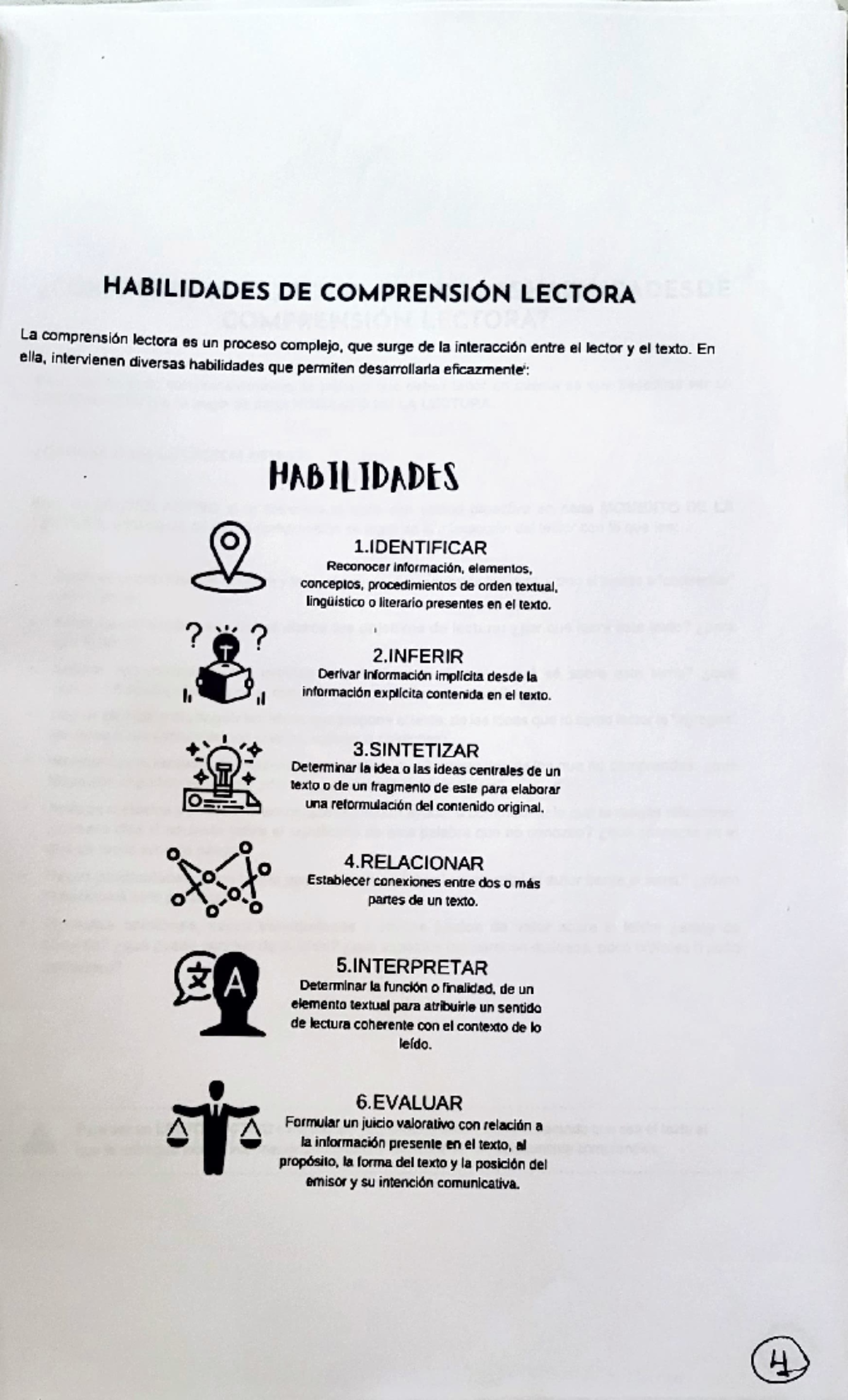 Habilidades de Comprensión Lectora - HABILIDADES DE COMPRENSIÓN LECTORA La comprensión lectora ...