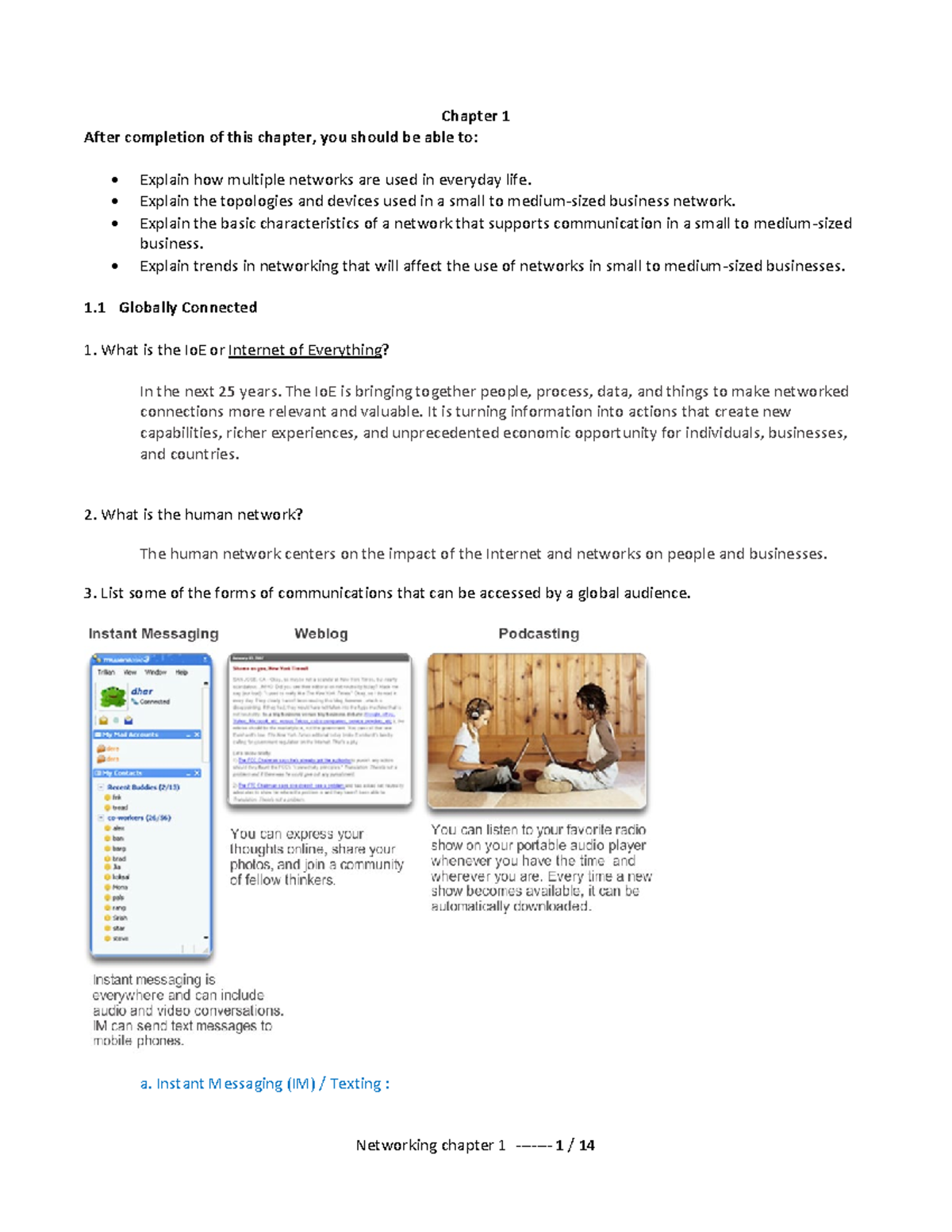 Chapter 01 - Reading Notes - Chapter 1 After completion of this chapter ...
