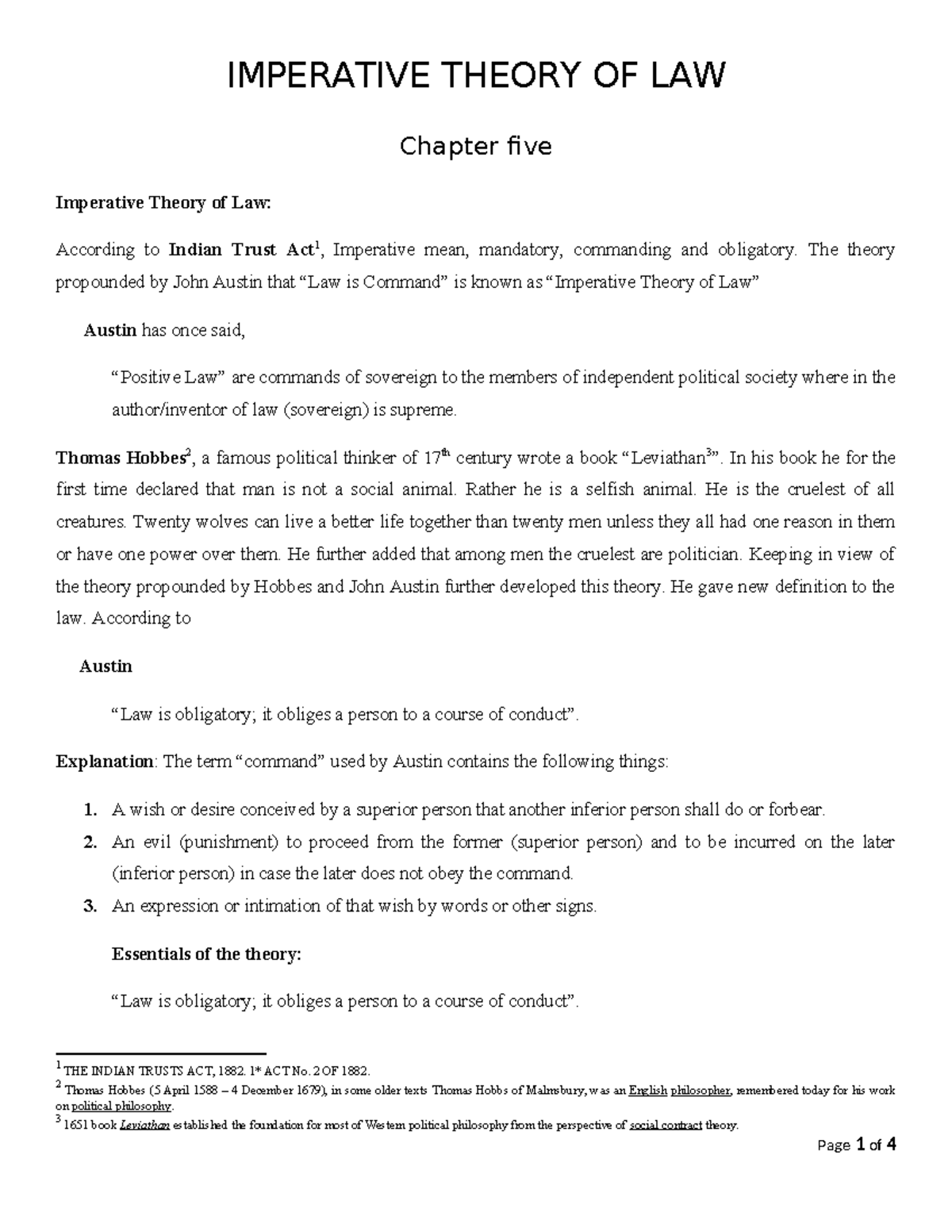 Chapter 5 - Basic - IMPERATIVE THEORY OF LAW Chapter five Imperative ...