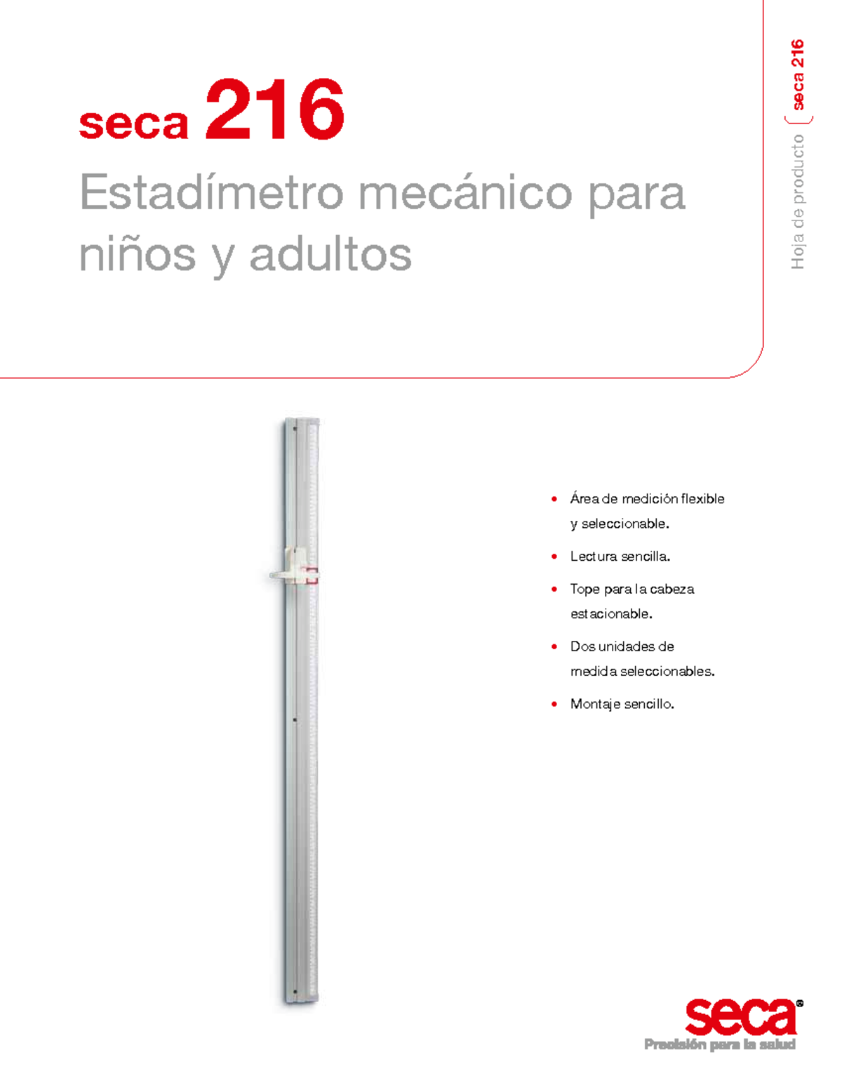 7. Tallimetro SECA 216 - seca 216 Estadímetro mecánico para niños y ...