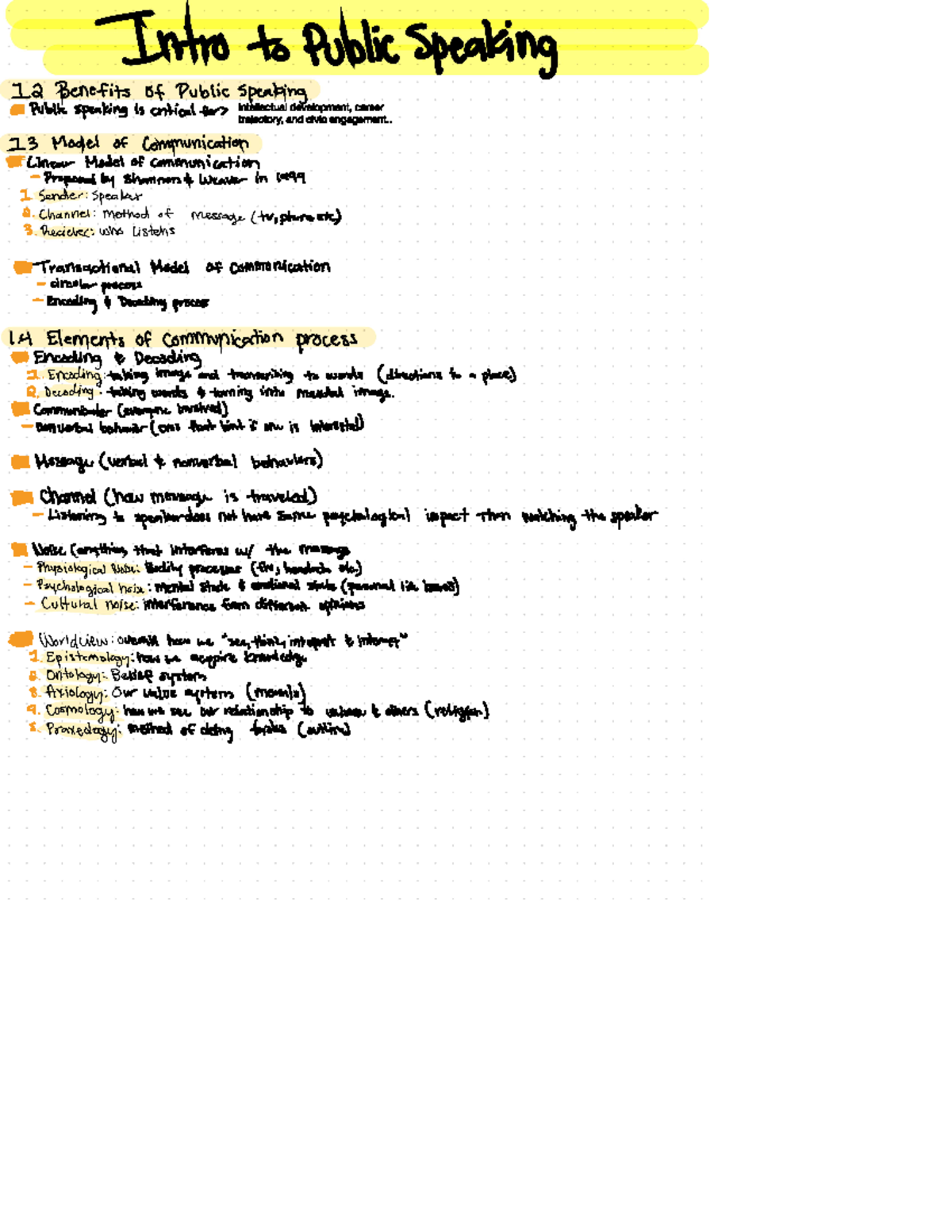 Speech Ch 1: Intro to Public Speaking - COMM 1000 - Studocu