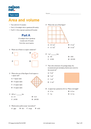 Maths algebra revision - © Cengage Australia Pty Ltd 2020 nelsonnet.com ...