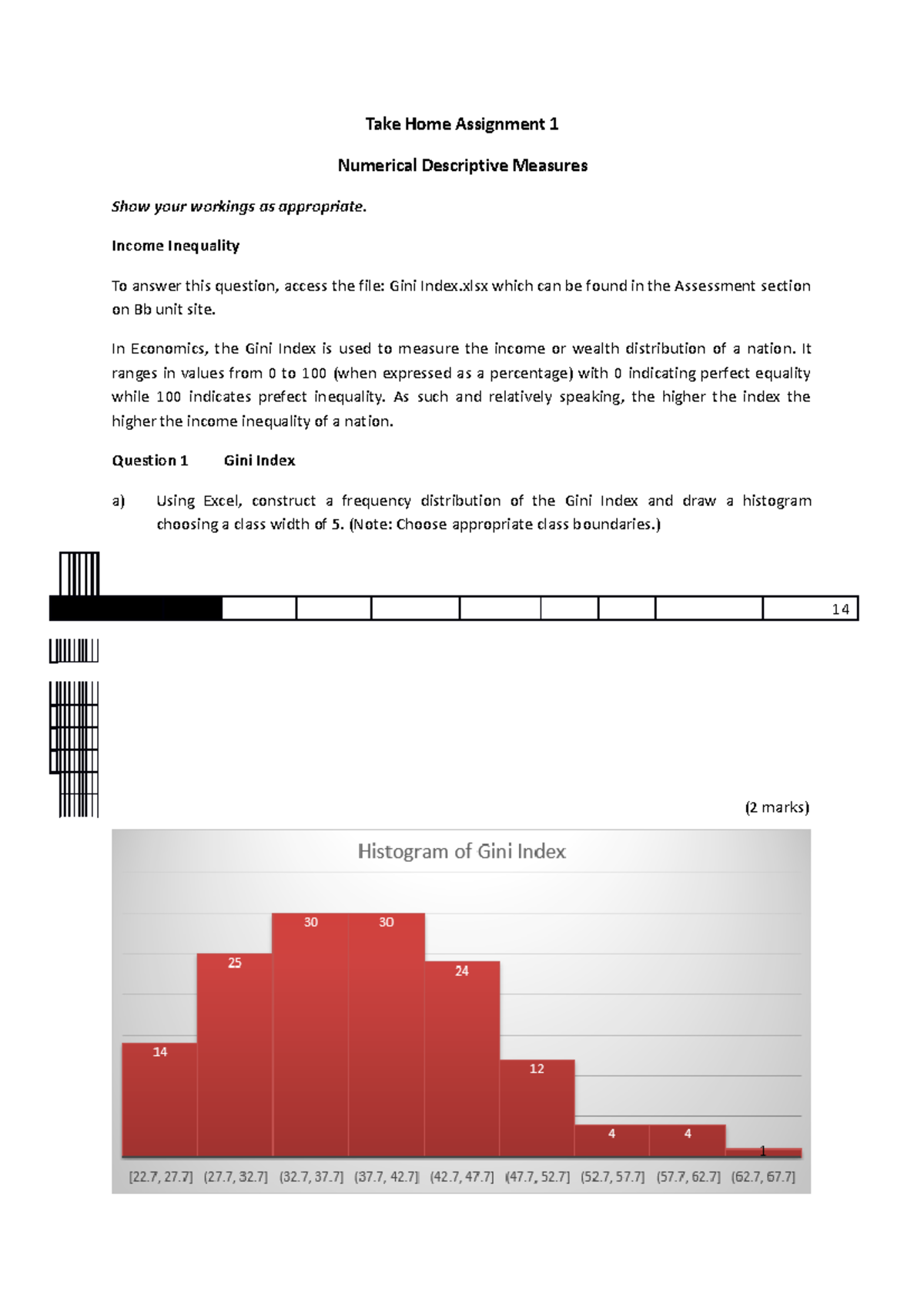 BSB123 THA 1 Numerical Descriptive Measures - Take Home Assignment 1 ...