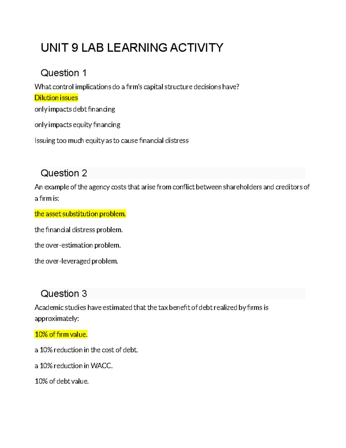 MT480 UNIT 9 LAB Learning Activity - UNIT 9 LAB LEARNING ACTIVITY ...