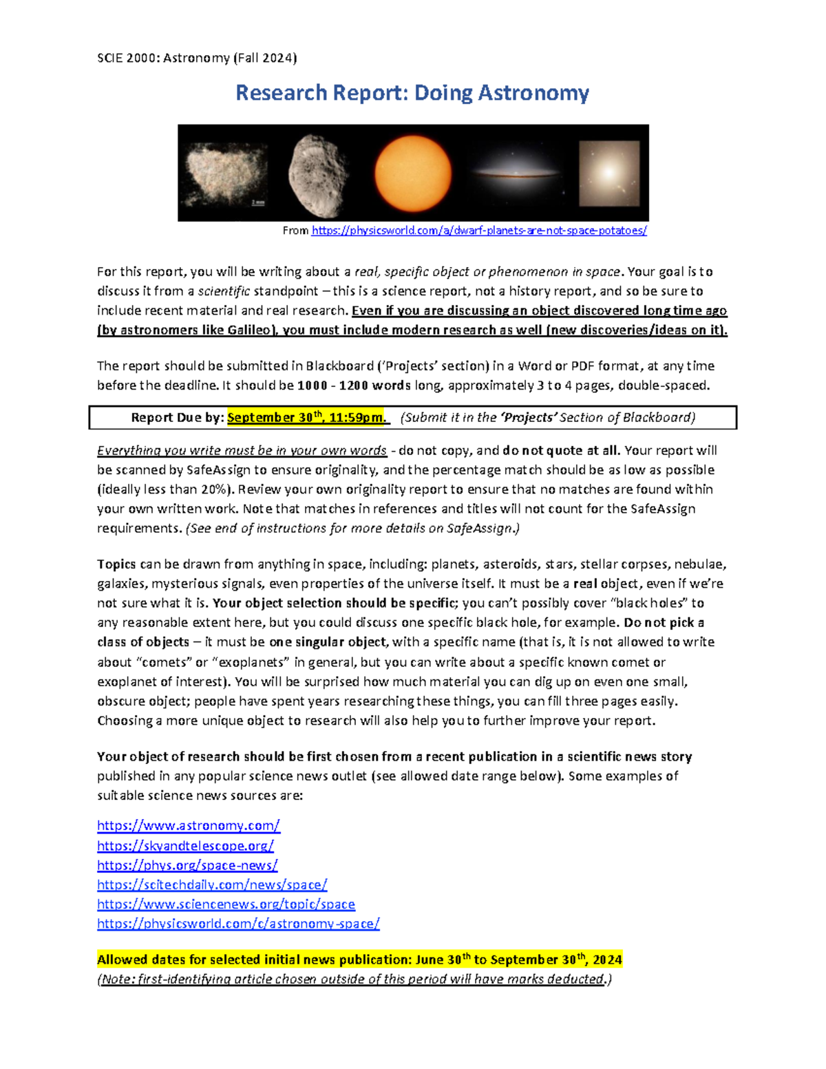 Research Report - Doing Astronomy - Research Report: Doing Astronomy ...