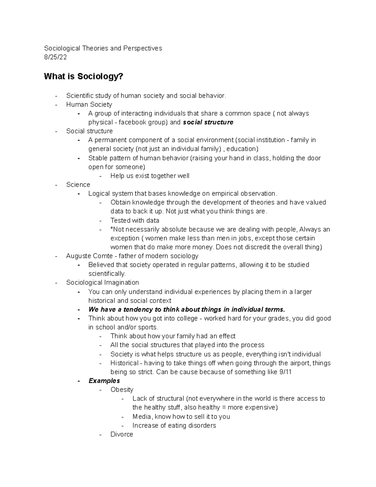 Sociological Theories and Perspectives - Sociological Theories and ...