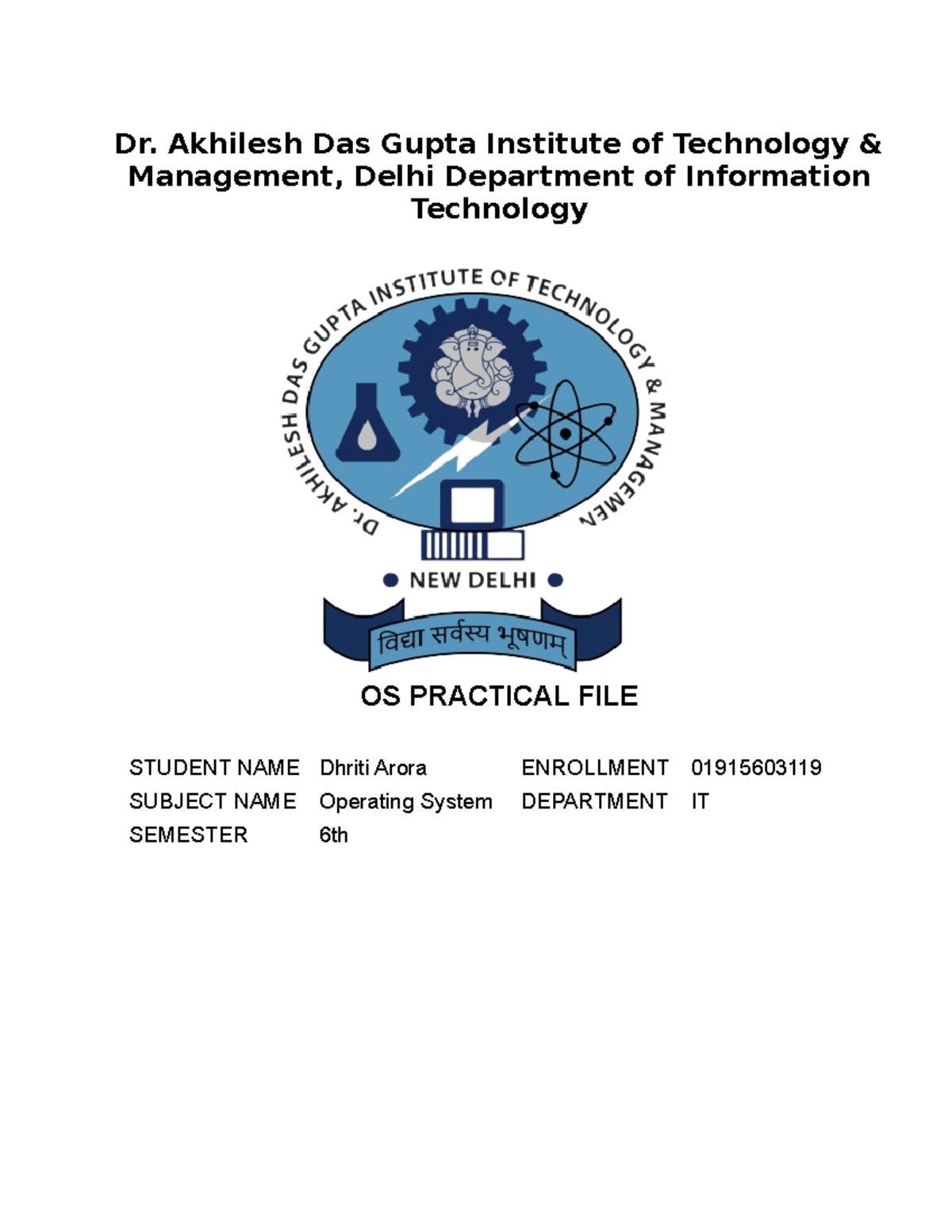 operating system file - Dr. Akhilesh Das Gupta Institute of Technology ...
