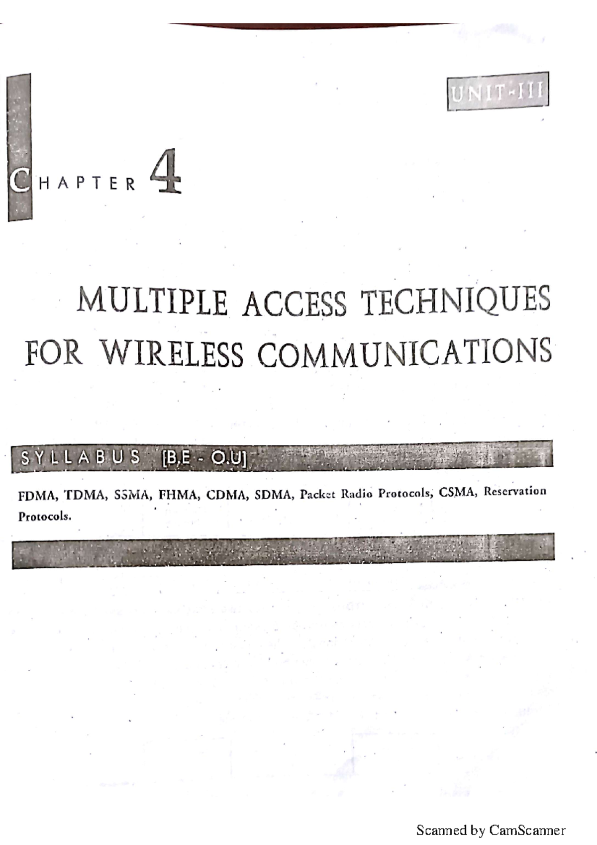 MCC Unit 3 - Electronic and Communication Engineering - Studocu