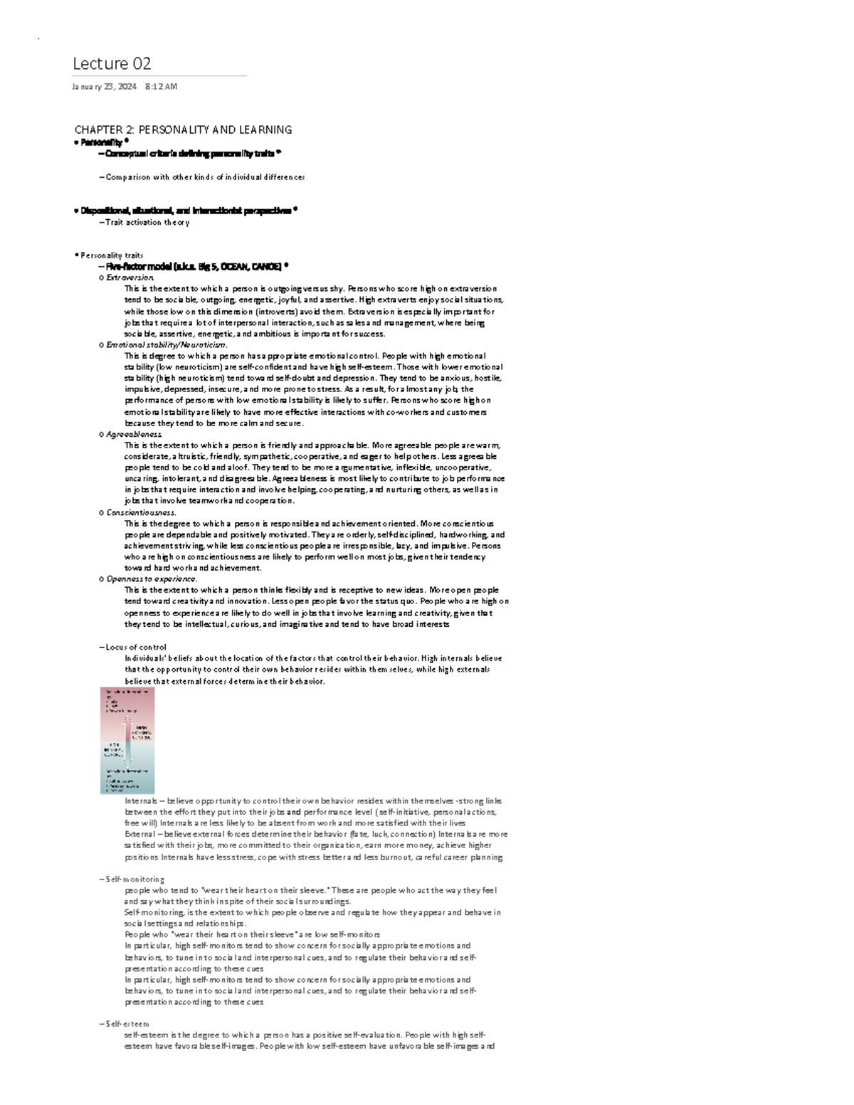 MHR405 lecture 2 - textbook notes - Lecture 02 January 23, 2024 8:12 AM ...