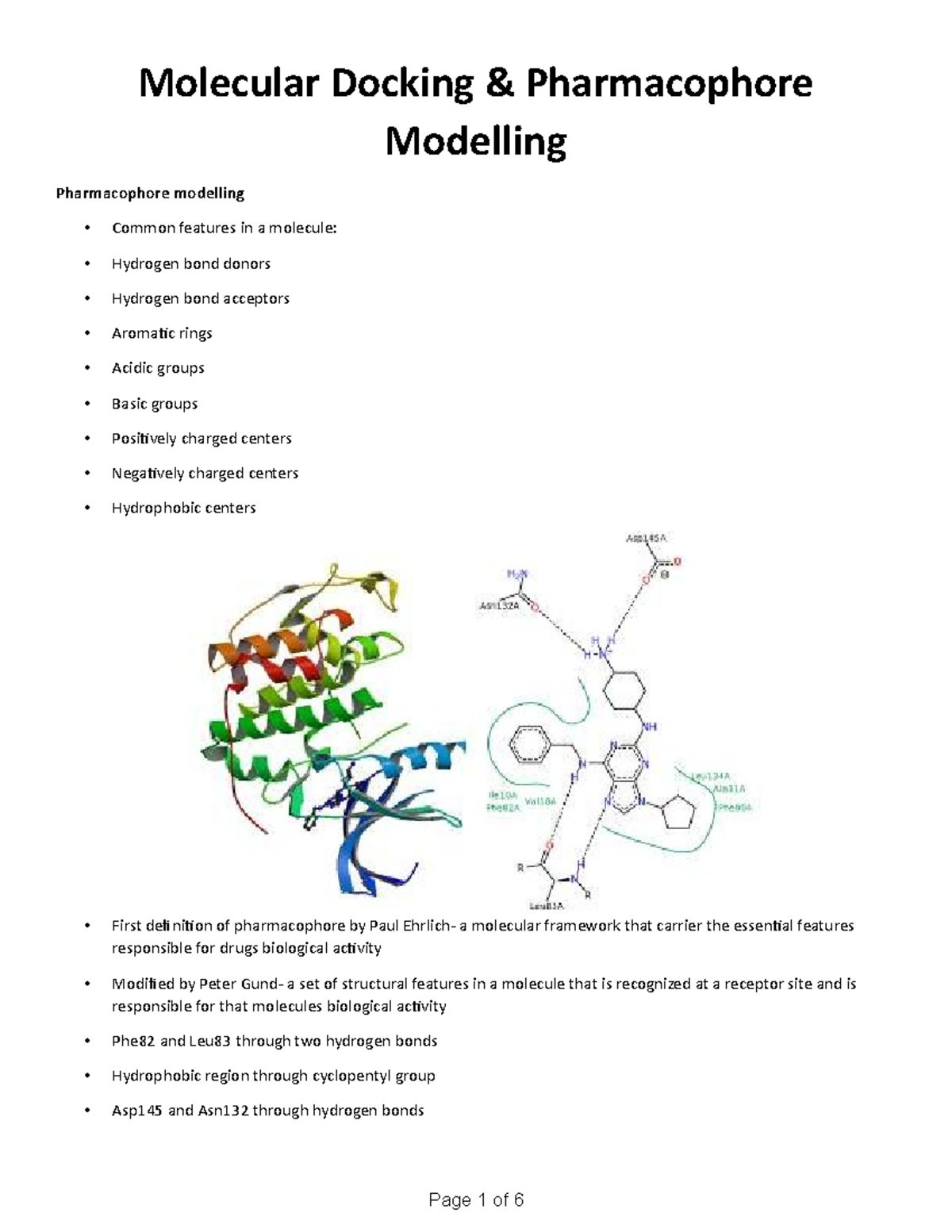 Chapter - 25 Docking Pharmacophore modelling - Page 1 of 6 Molecular ...