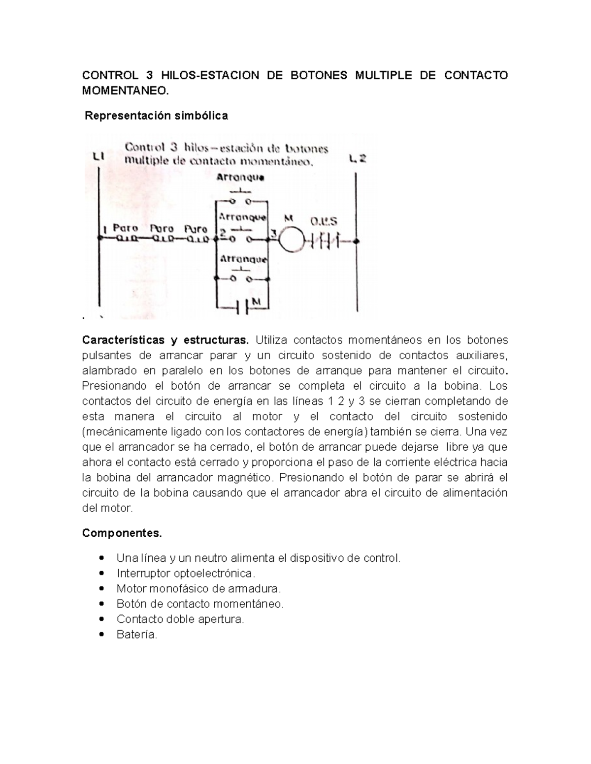 Control 3 Hilos - Nota: 100 - CONTROL 3 HILOS-ESTACION DE BOTONES ...