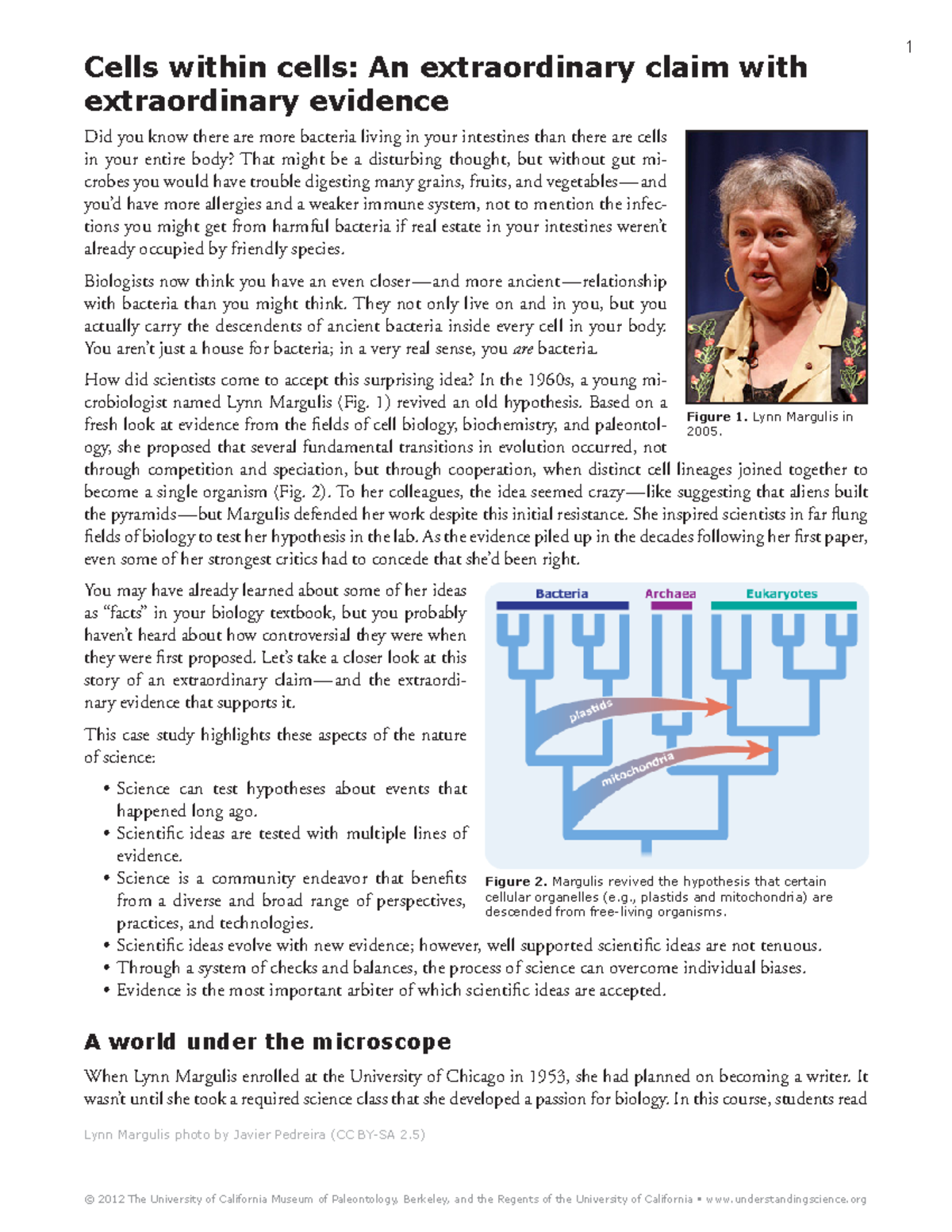 Endosymbiosis article - Cells within cells: An extraordinary claim with extraordinary evidence ...