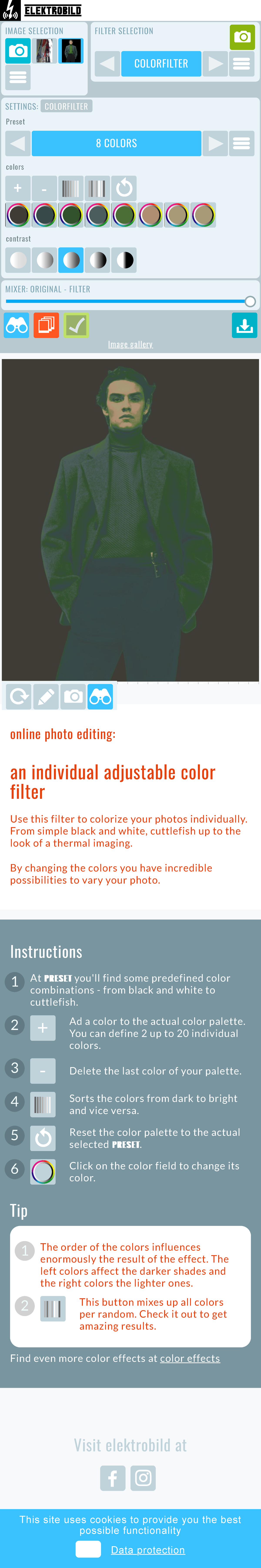Elektrobild - photofilter colorfilter - online photo editing ...