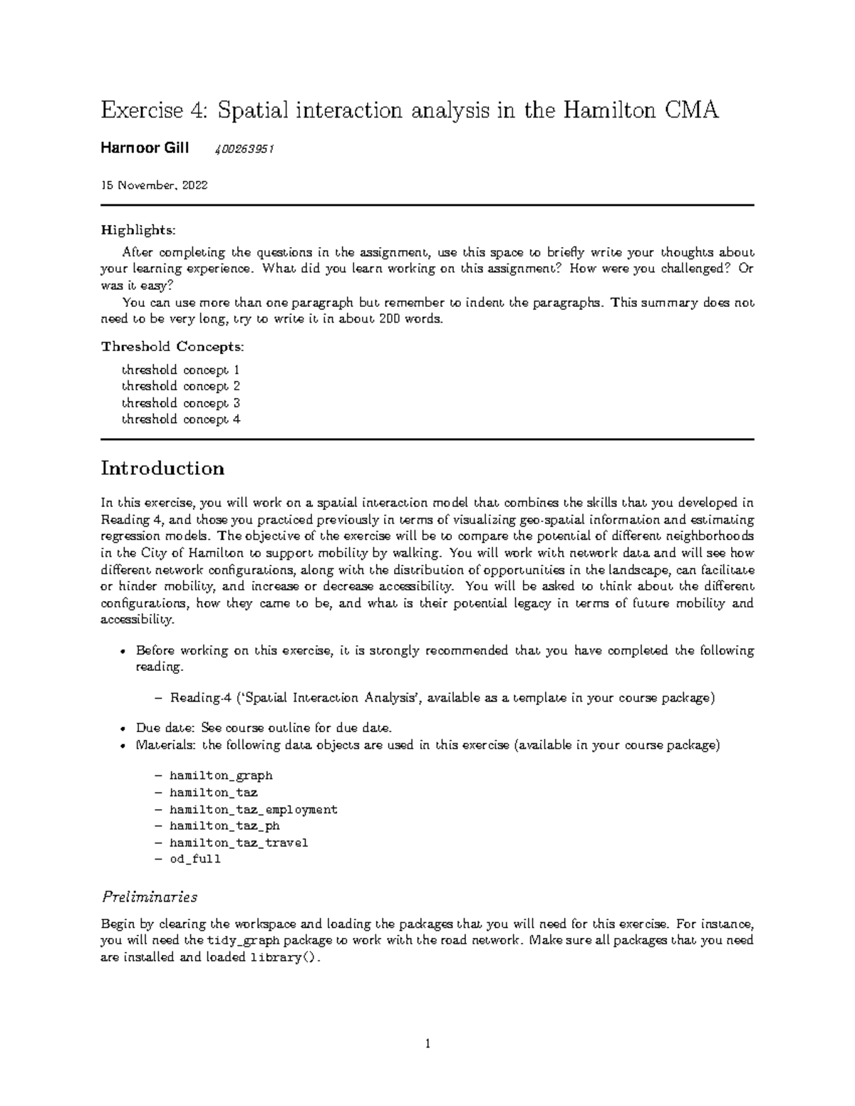 Not pakka - Practical - Exercise 4: Spatial interaction analysis in the ...
