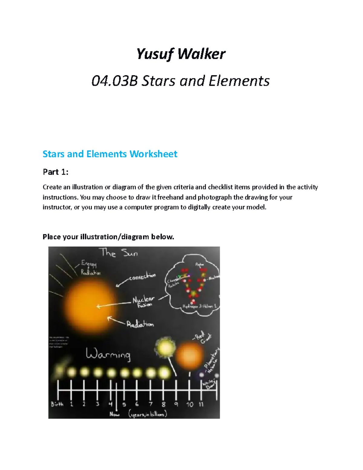 Earth Space Science 04.03B Stars and Elements - Yusuf Walker 04 Stars ...