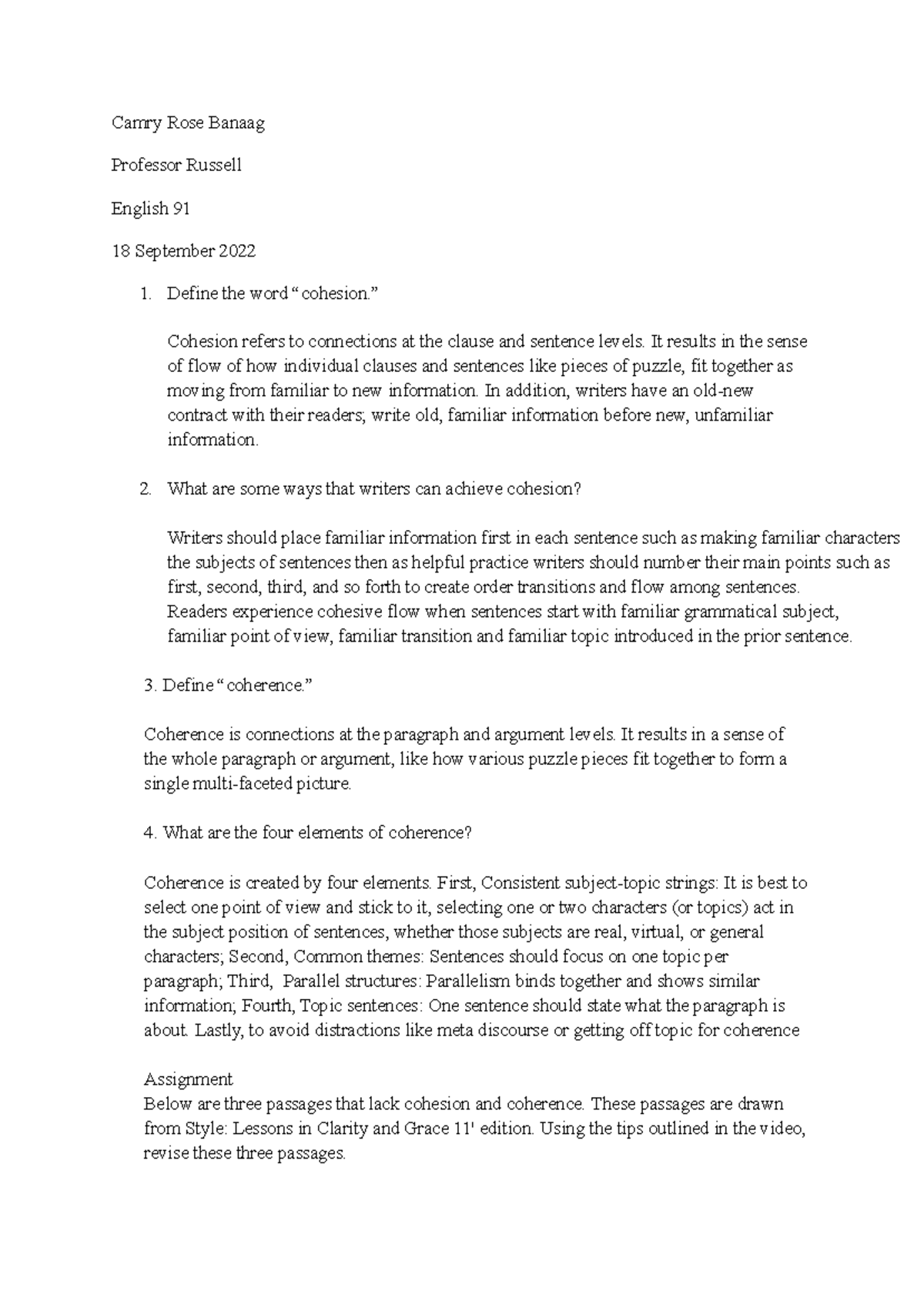 DLA-S02 Cohesion and Coherence Camry Banaag - Camry Rose Banaag ...