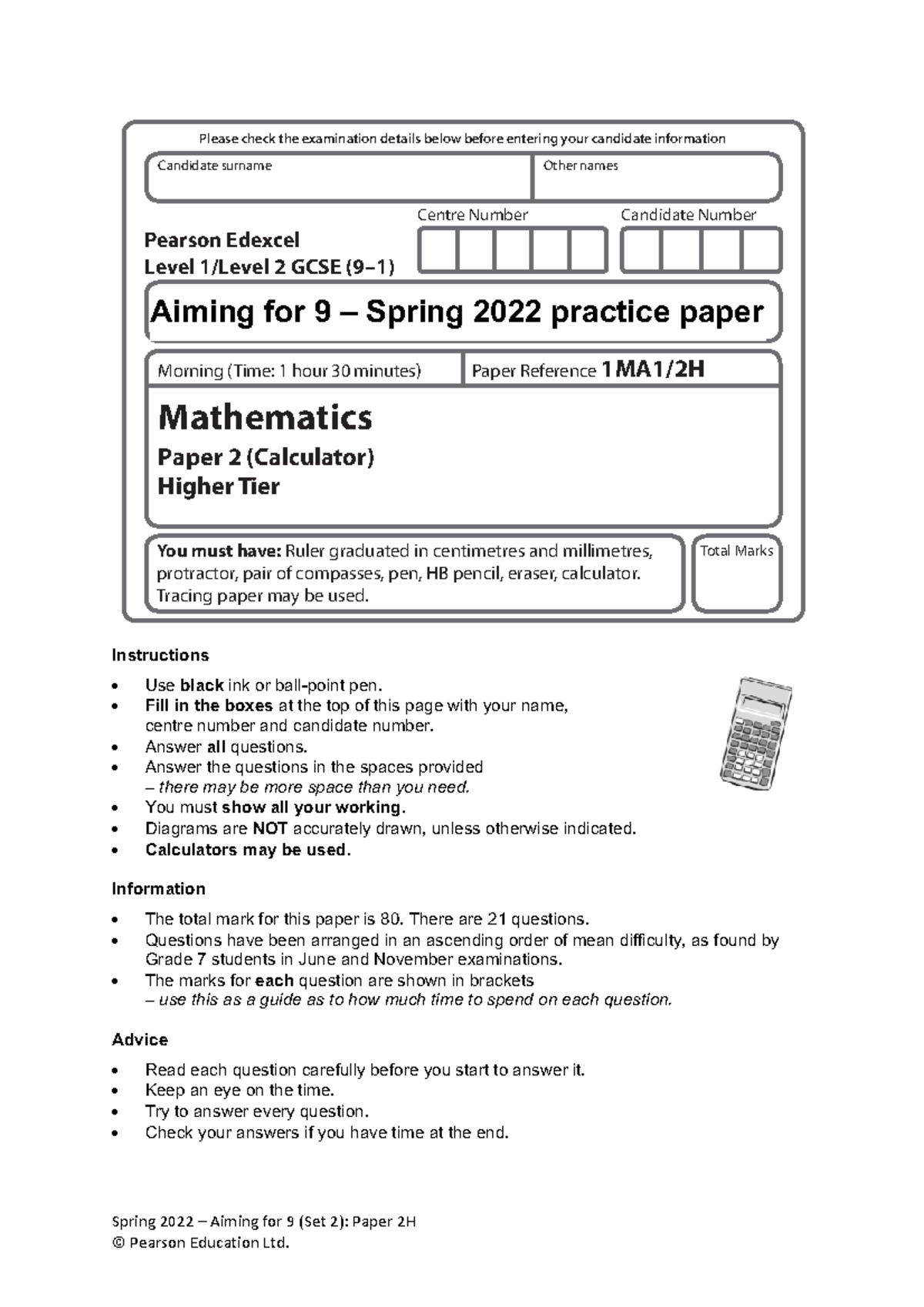 03 1MA1 2H - Aiming for 9 Spring 2022 (Set 2) - Spring 20 22 – Aiming ...