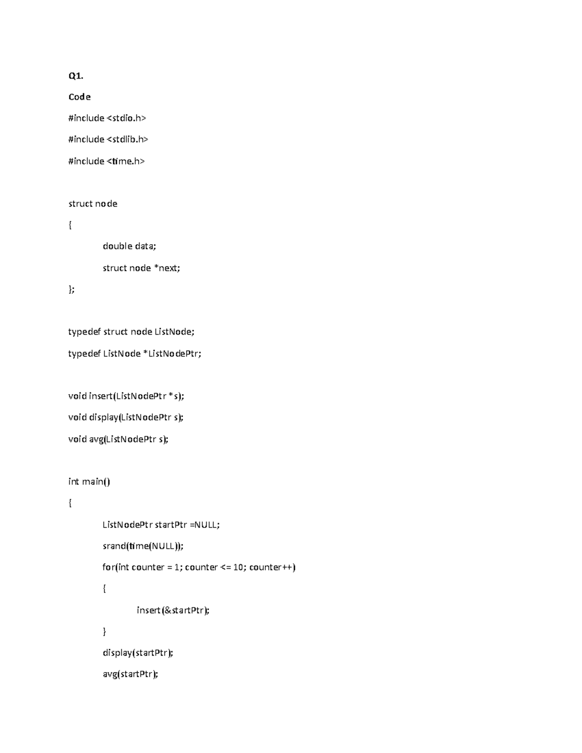 Lab 03 - DTS lab 03 - Q1. Code #include #include #include - Studocu