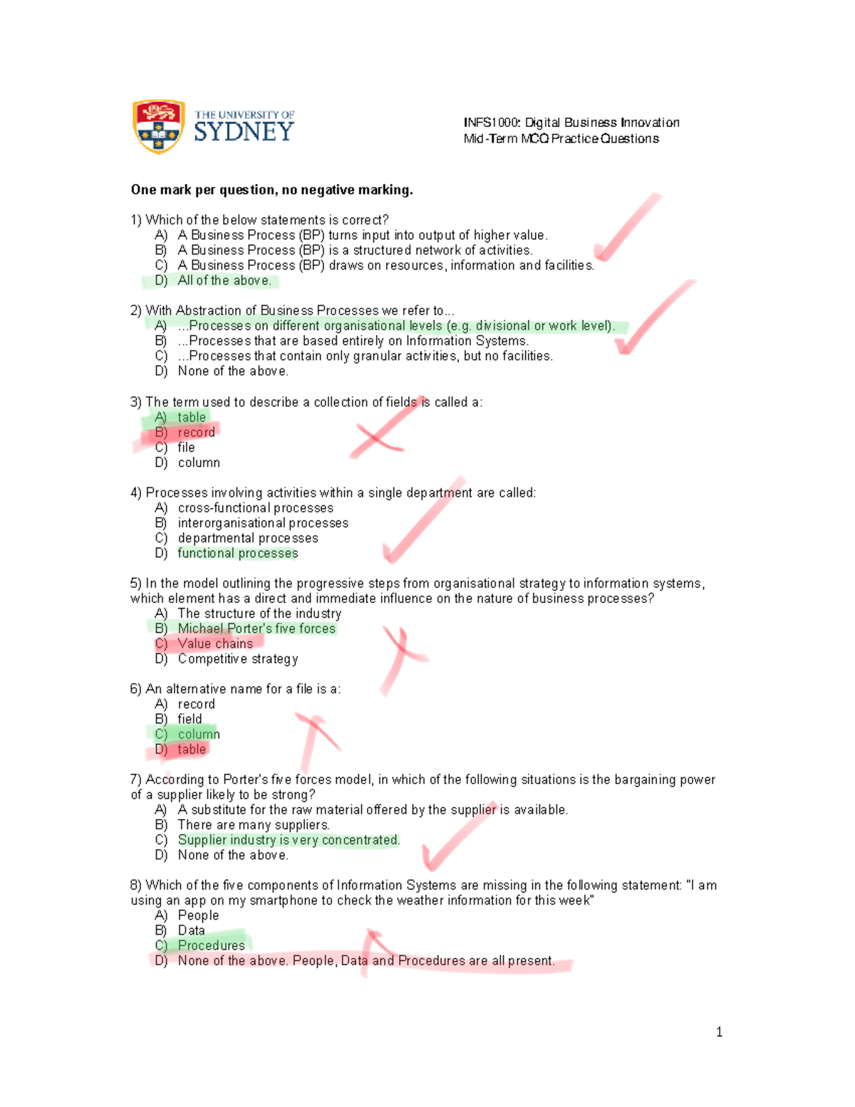 MCQ+Practice+Questions/ - 1 INFS1000: Digital Business Innovation Mid ...
