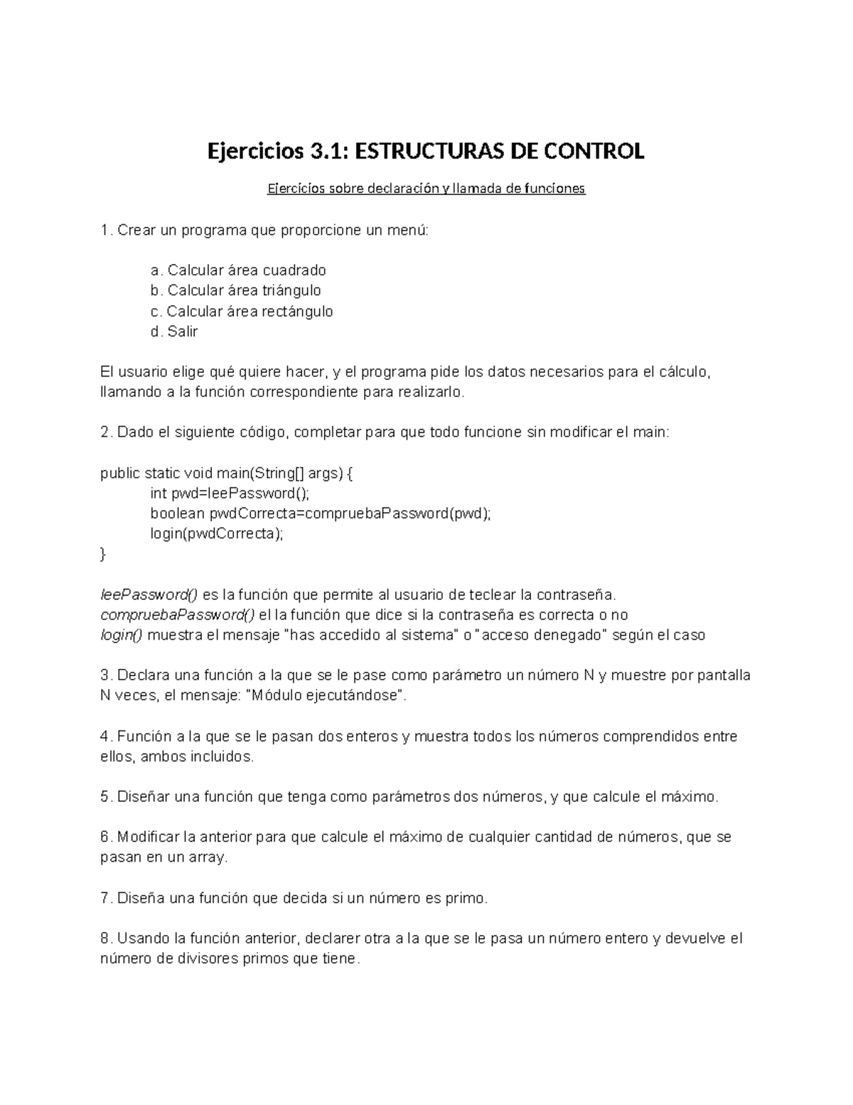 Ejer Estructura De Control Funciones Proc v2 - Ejercicios 3 ...