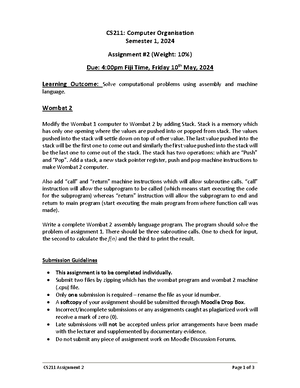 CS311 Operating System Course Outline SEM 1 2024 - CS 311 OPERATING ...