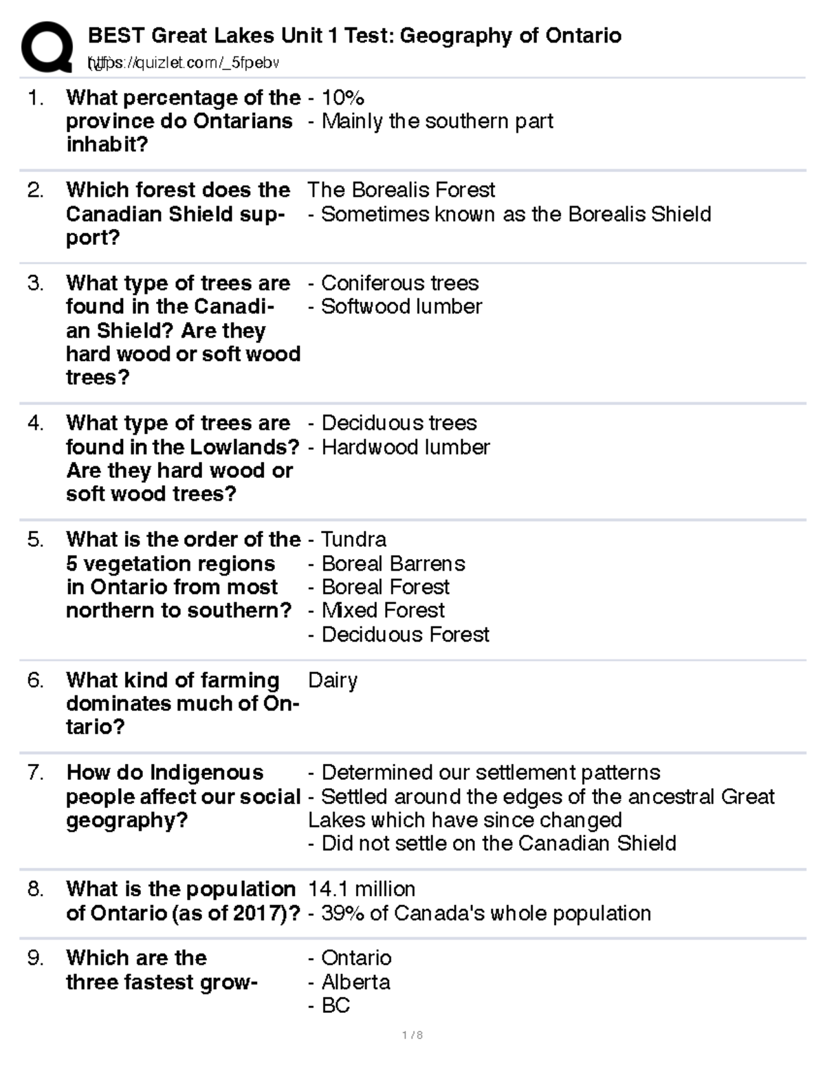 Good geo - lec notes - (¿f`quizlet/_5fpebv What percentage of the ...