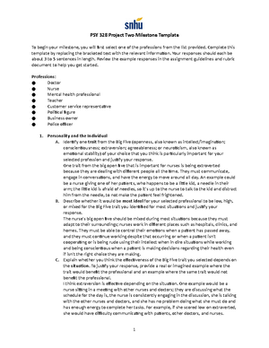 PSY 355 Module Three Activity Template - PSY 355 Module Three Activity ...