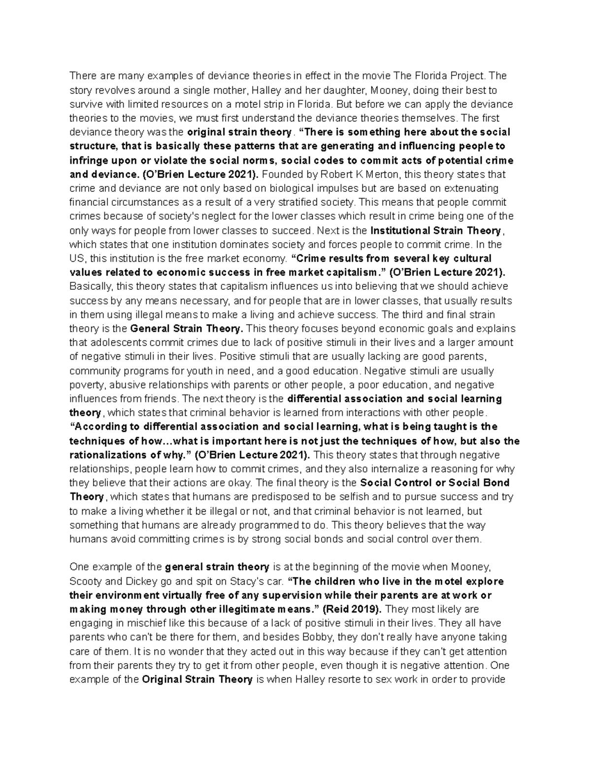 The Florida Project Discussion - There are many examples of deviance ...