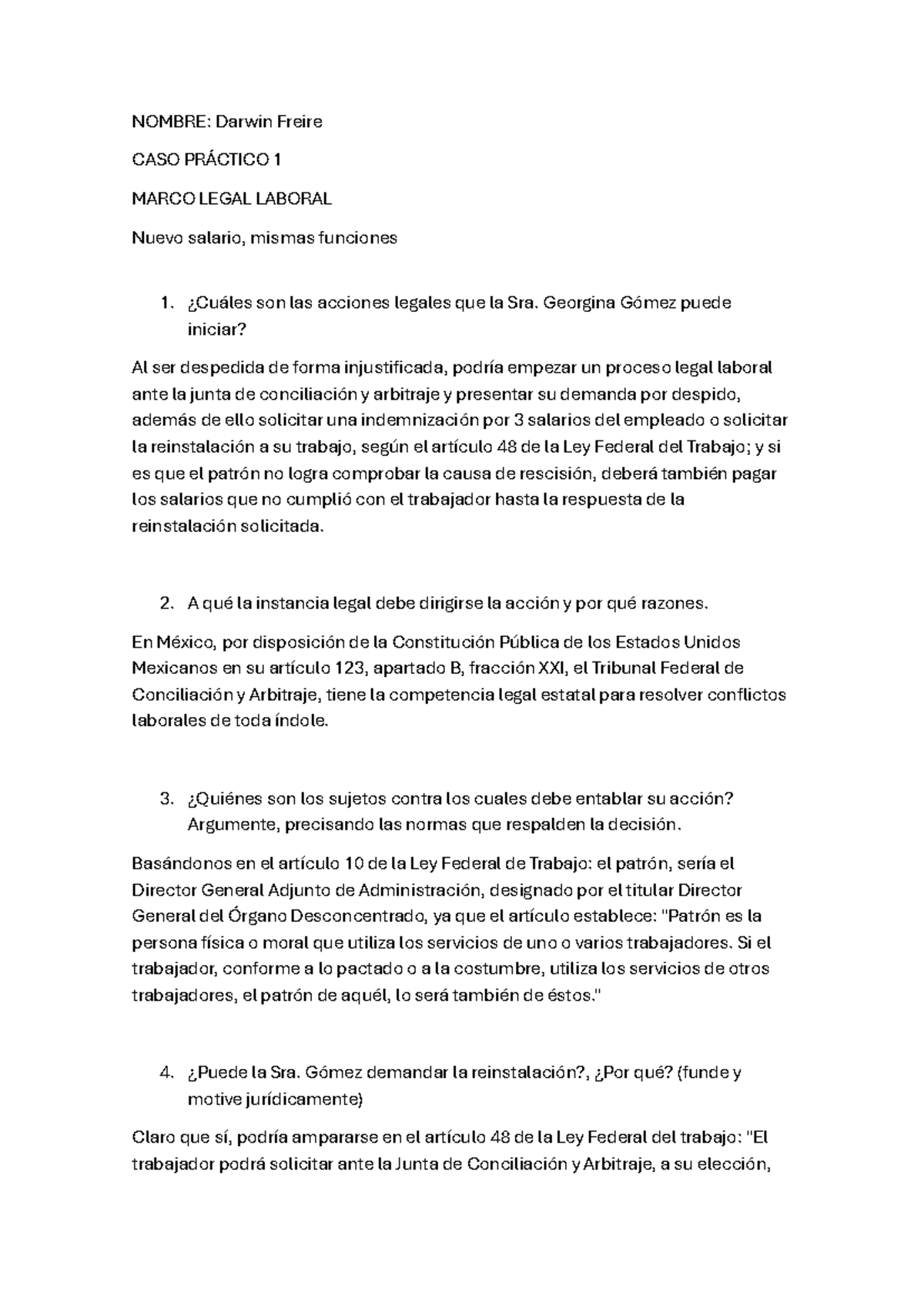 CASO Práctico 1 - QWERTYUIOPÁSDFGHJKL - NOMBRE: Darwin Freire CASO ...