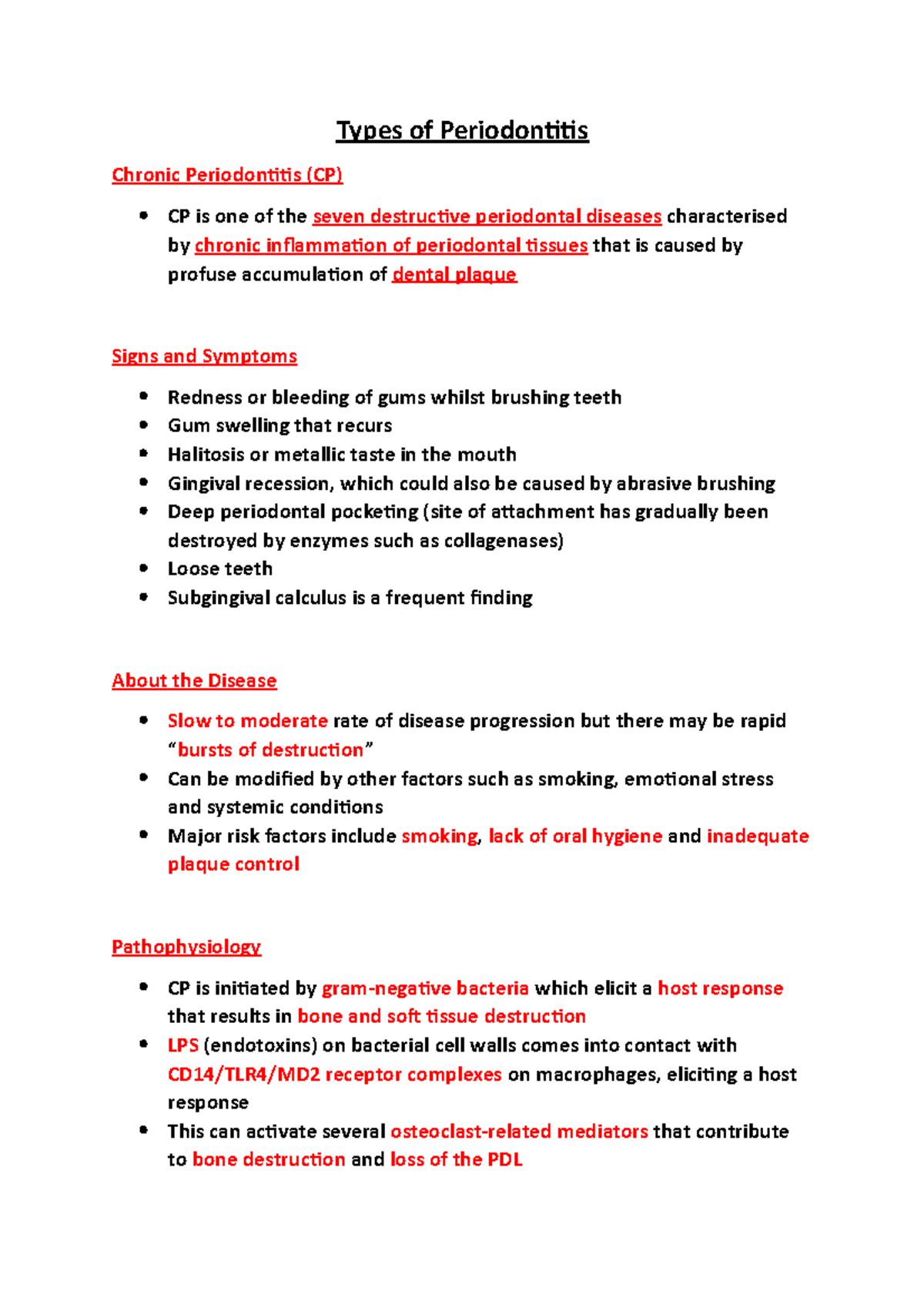 Types of Periodontitis - Types of Periodontitis Chronic Periodontitis ...