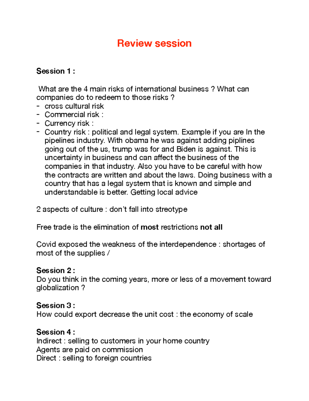Revision Intra Review Session Session 1 What Are The 4 Main Risks revision-intra-review-session-session-1-what-are-the-4-main-risks
