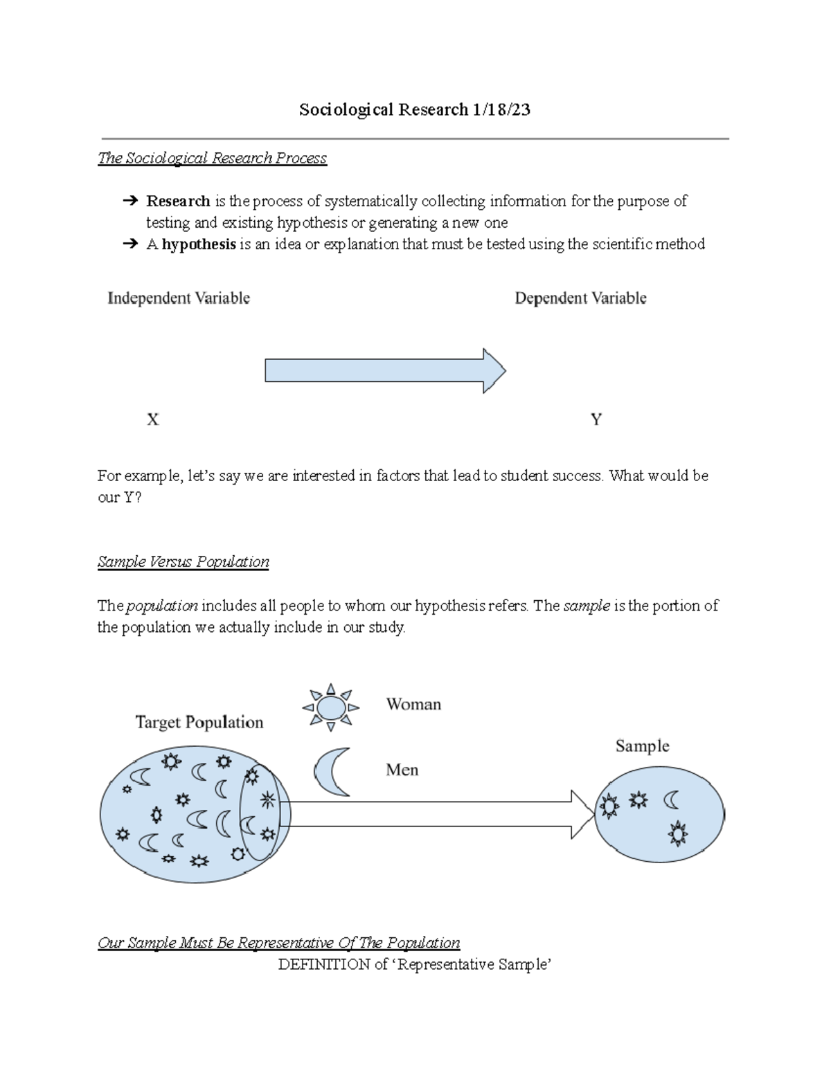 Sociological Research Notes 1/18/23 - Sociological Research 1/18/ The ...