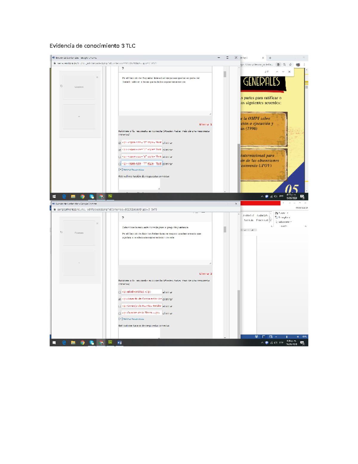 Prueba de conocimiento unidad 3 Evidencia de conocimiento 3 TLC ...
