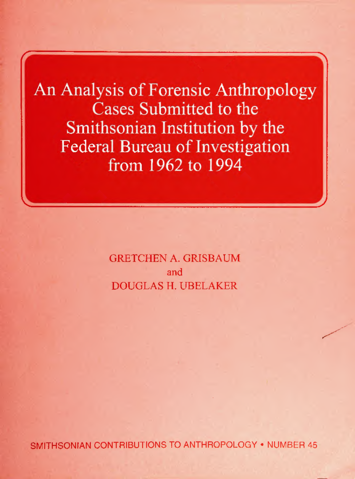 An Analysis of Forensic Anthropology - / : An Analysis of Forensic ...