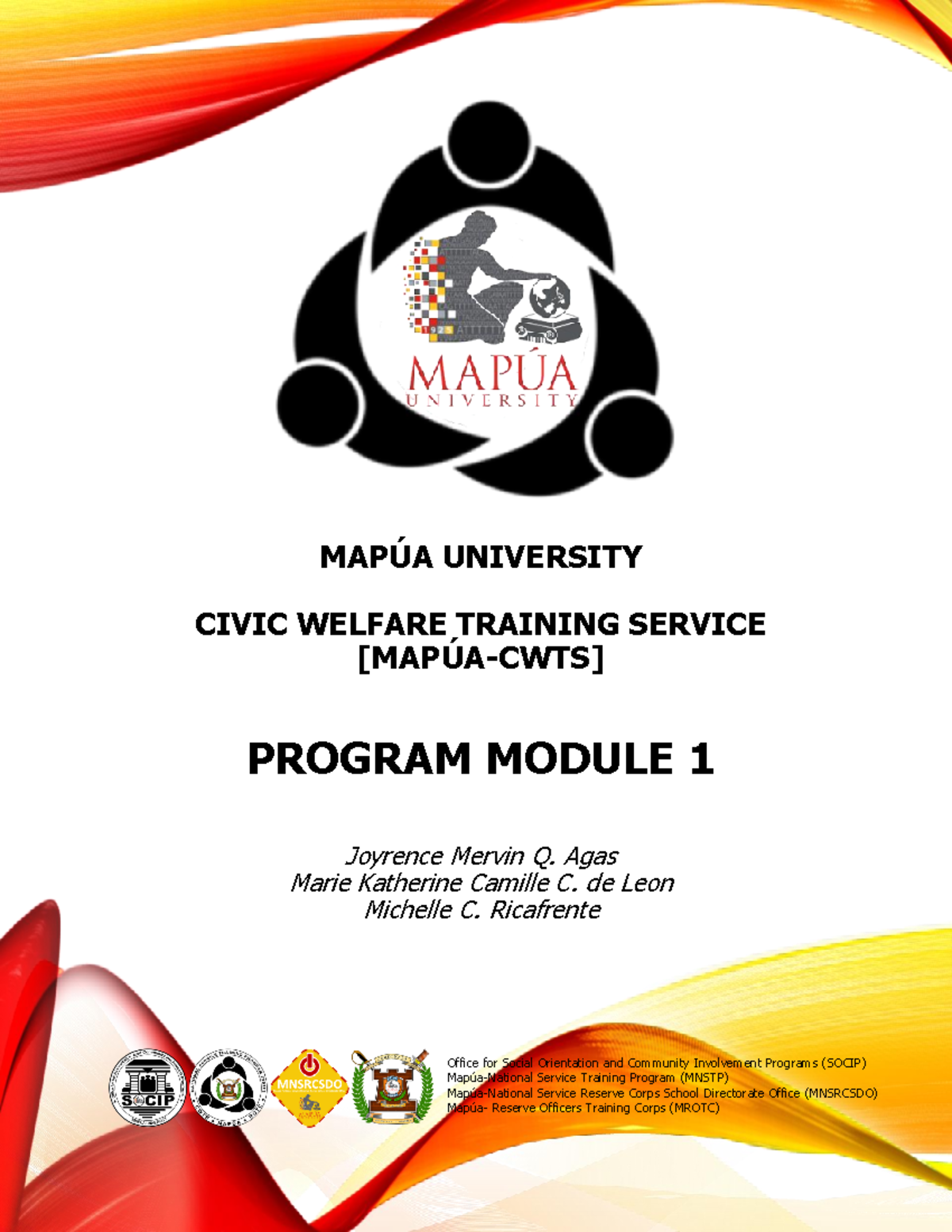 CWTS101 Civic Welfare Training Service - MAPÚA UNIVERSITY CIVIC WELFARE ...