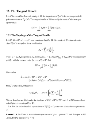 8 The Tangent Space - Notes for An Introduction to Manifolds by Tu. - 8 ...
