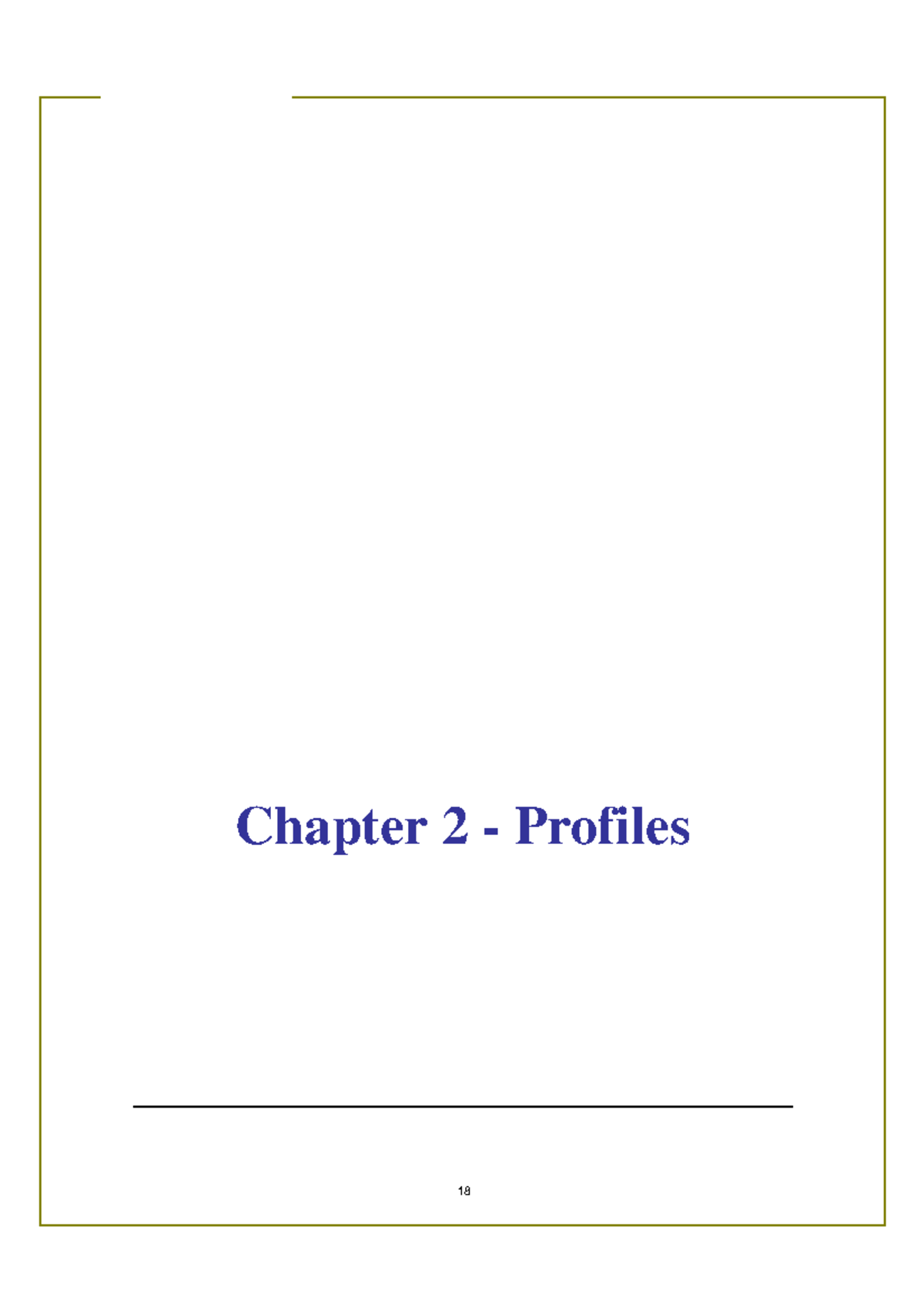 Profiles Opera PMS User Guide Version 4 - Chapter 2 - Profiles Profile Introduction Use of ...