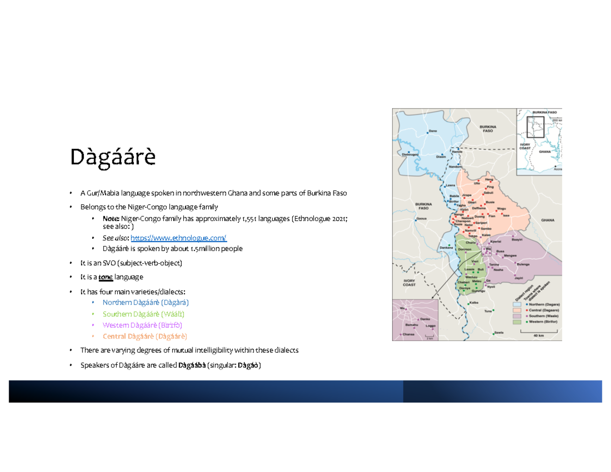 L4 Dagaare Alex presentation - Dàgáárè A Gur/Mabialanguage spoken in ...