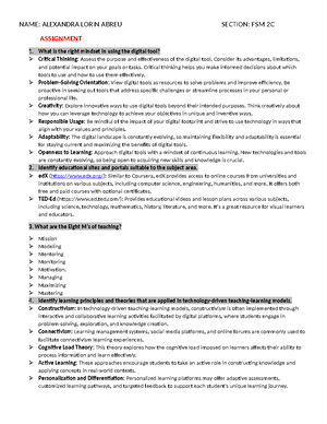 Abreu-CBLM- Individual - LEARNING EXPERIENCE LEARNING EXPERIENCE N0. 1 ...