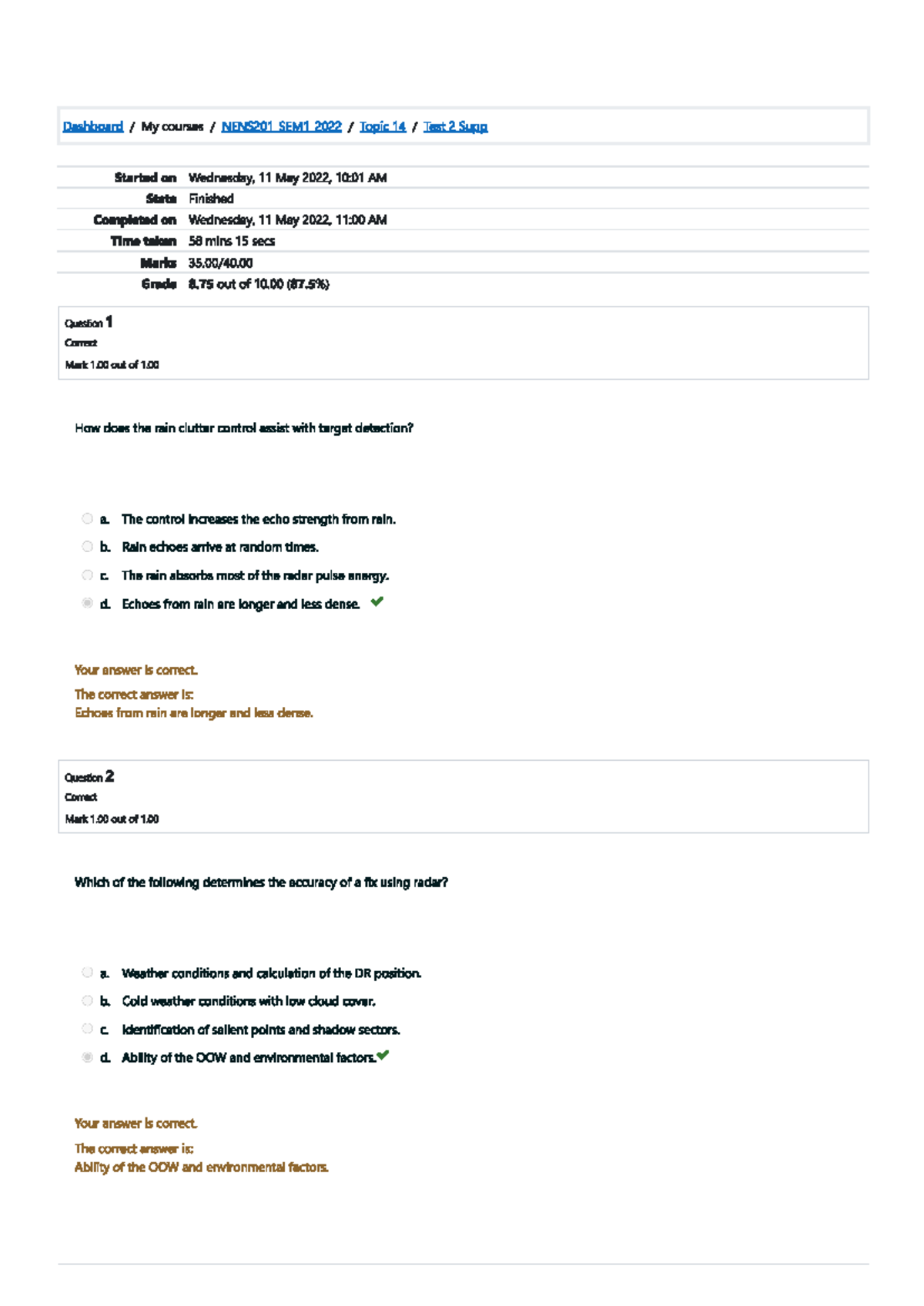 TEST2 SUPP NAV - Past paper - NENS101 - Studocu