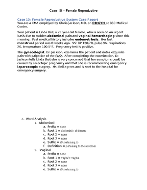 Digestive System Case 5 AC(1) - Case 5 – Digestive System Case 5: Digestive System Case Report ...