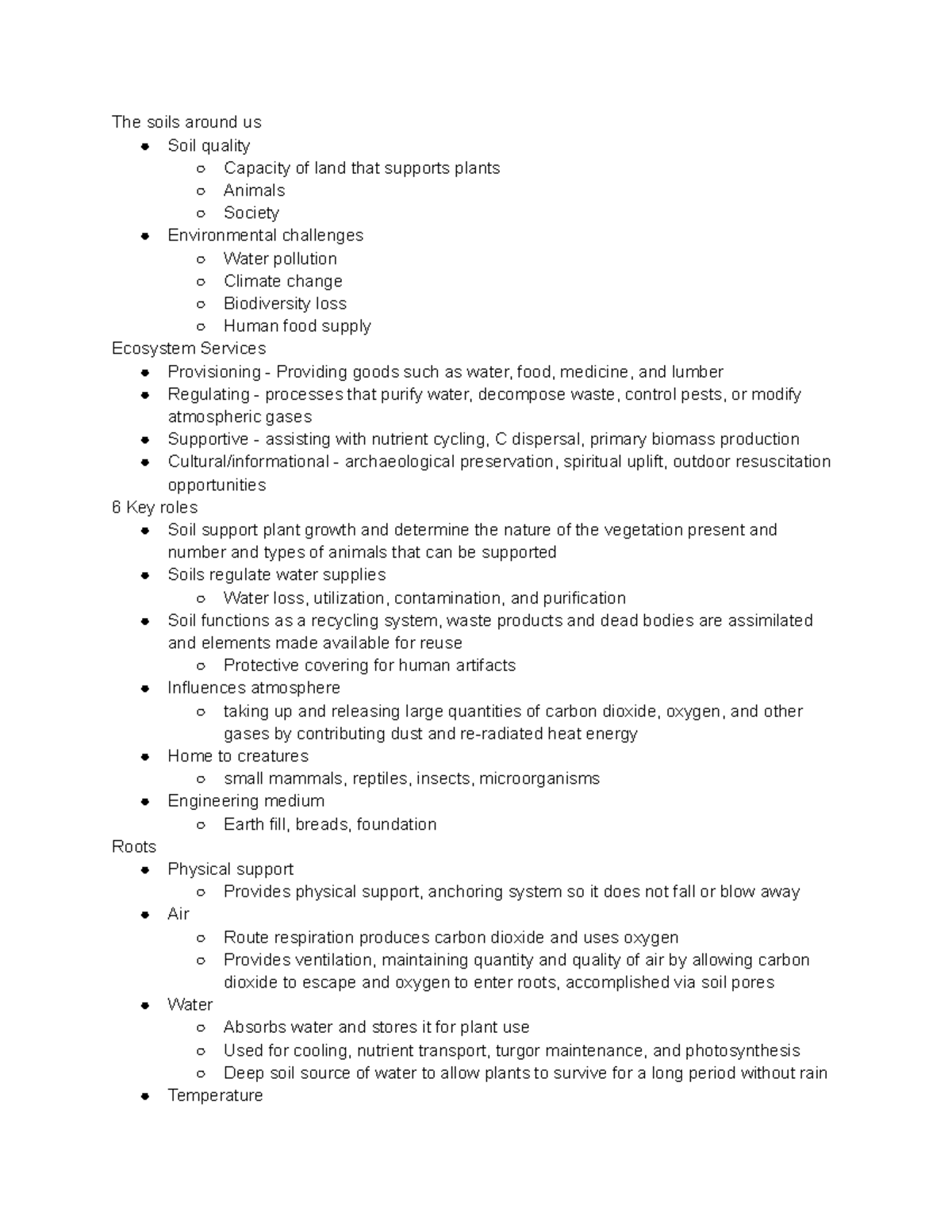 CH 1 notes - The soils around us Soil quality Capacity of land that ...