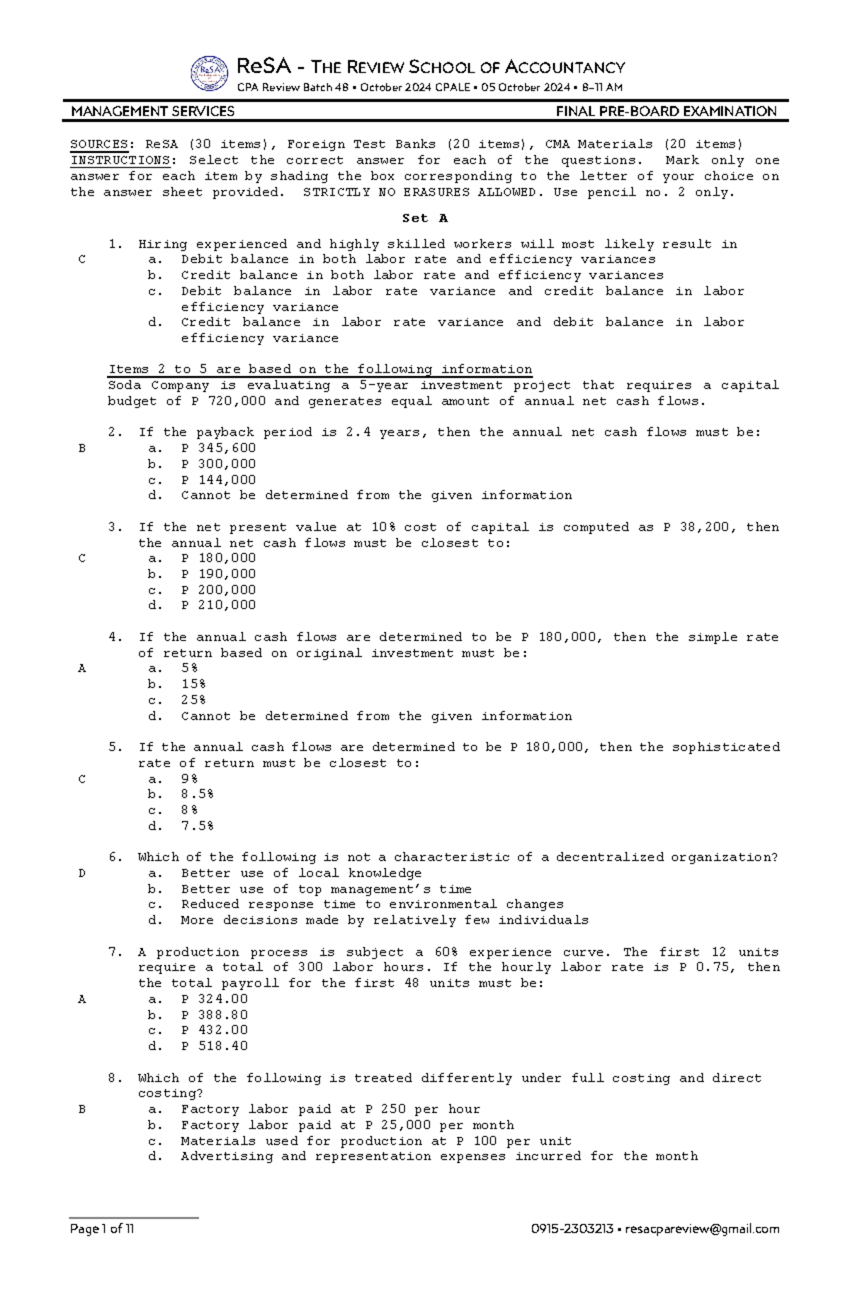 Re SA B48 MS Final PB Exam - Questions, Answers and Solutions - ReSA ...